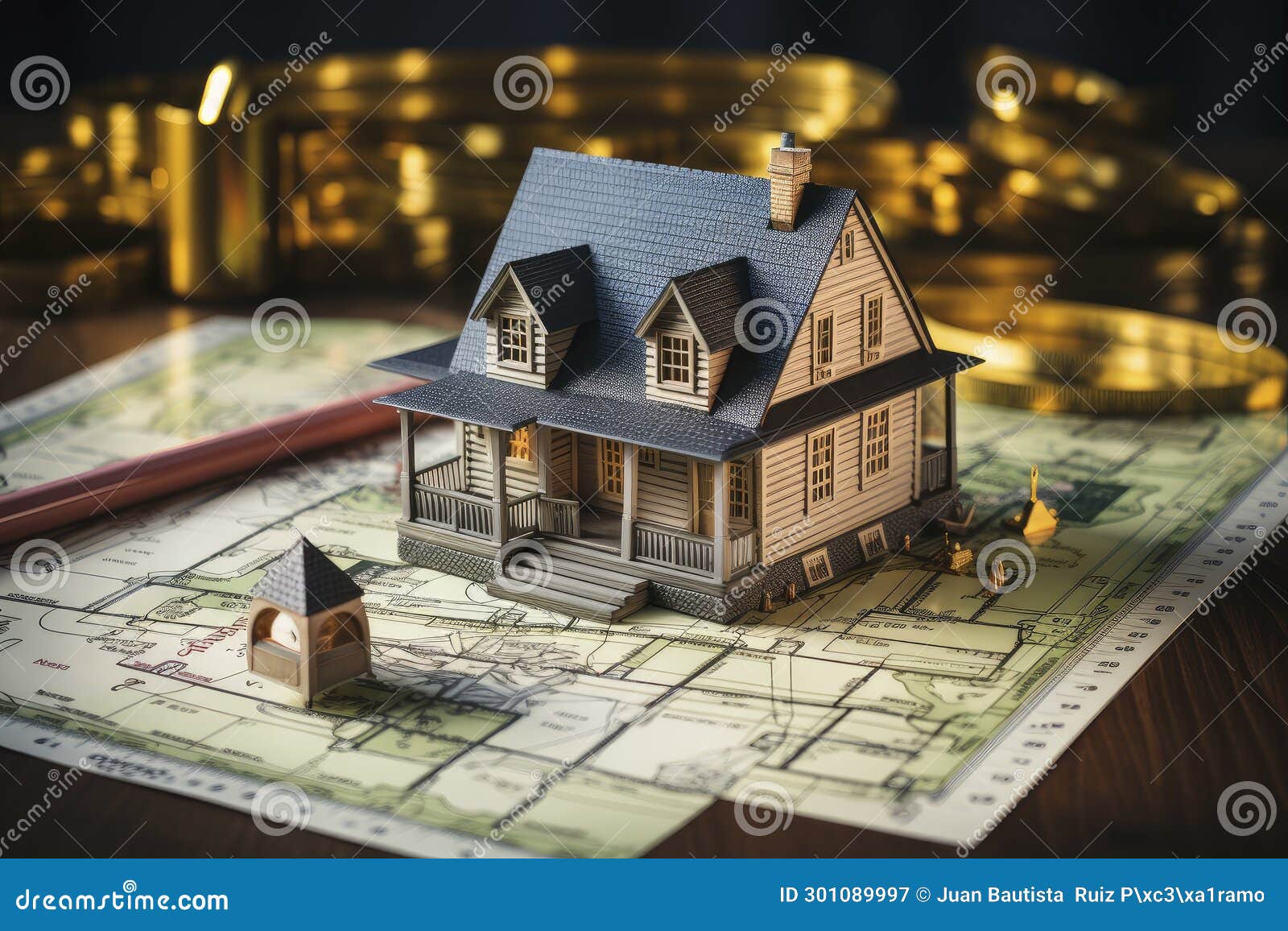 Miniature Dream Home: Architectural Model Showcase. Stock Image - Image ...