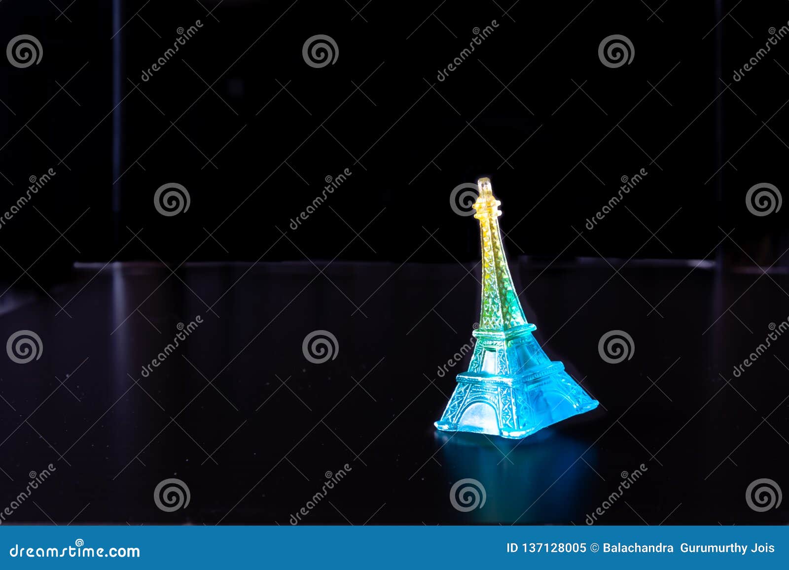 Miniature Eiffel Tower Replica with Background Space Stock Image ...