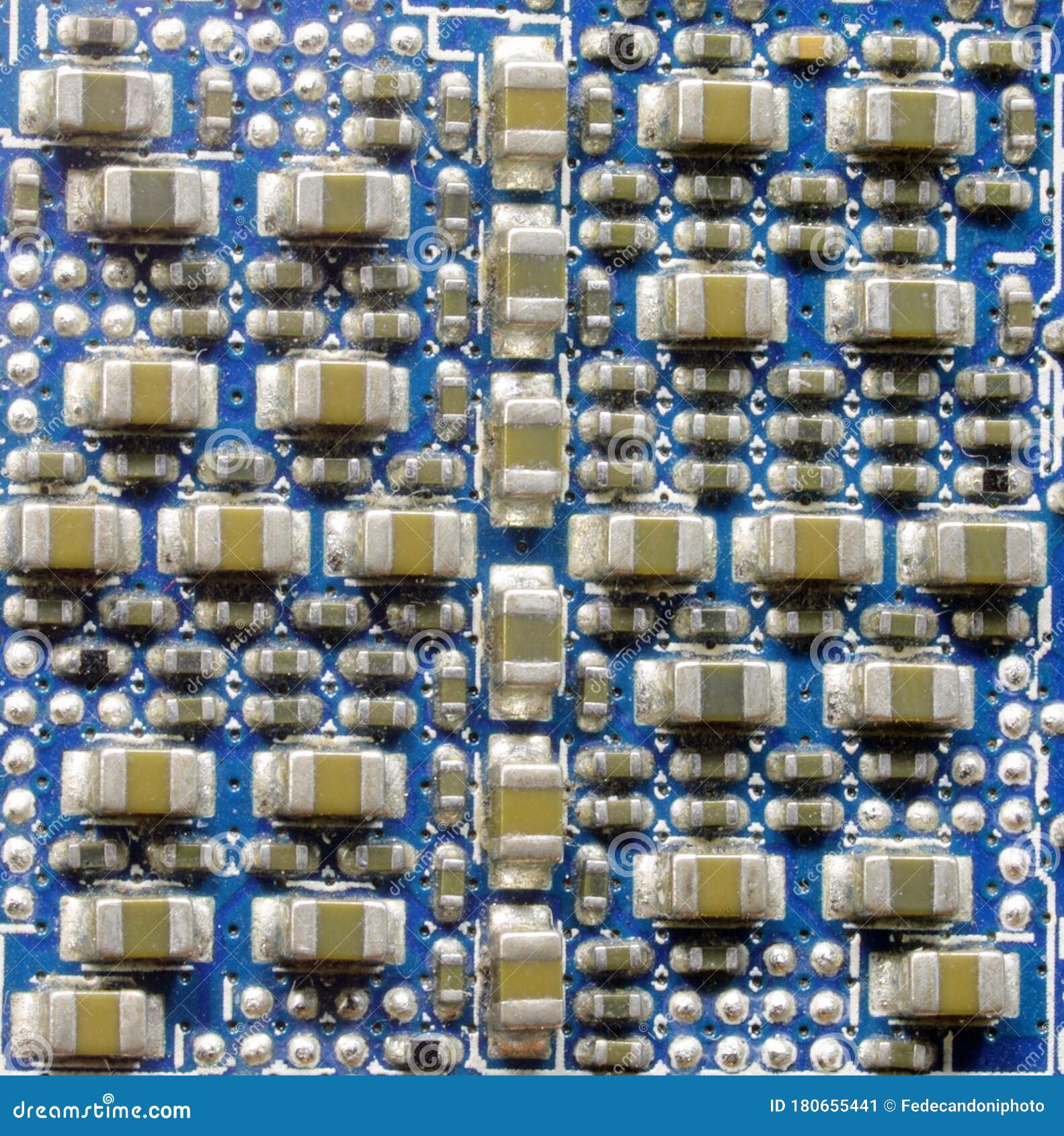 Miniature Electronic Components of an Integrated Circuit of a Mo Stock ...