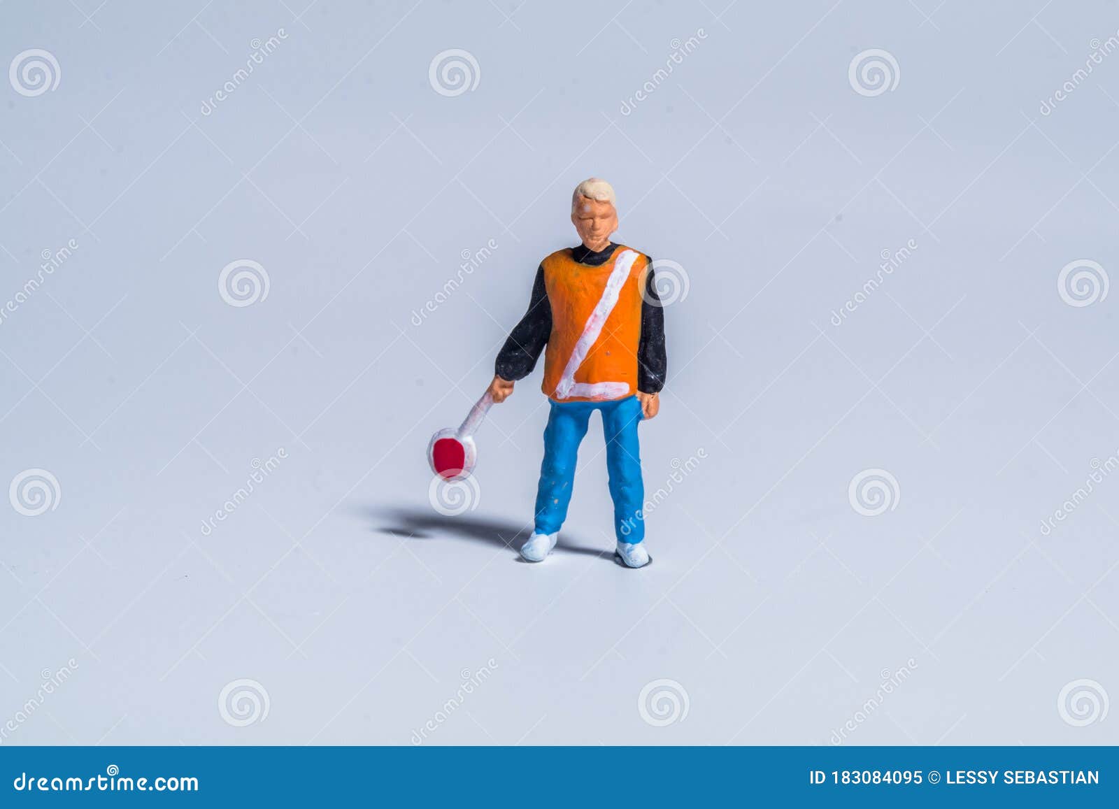 Miniature Figure Concept of Under Construction Worker Stock Image ...