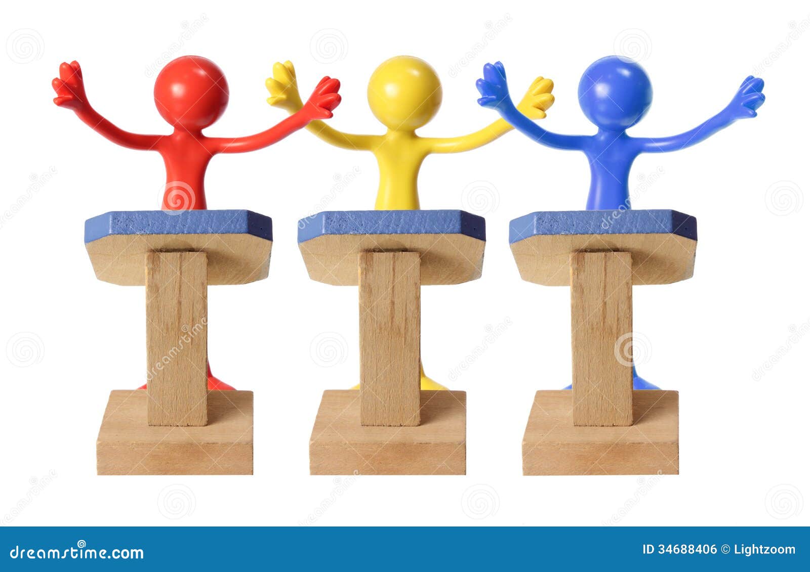 Miniature Figure on Rostrum Stock Photo - Image of meeting, lecterns ...