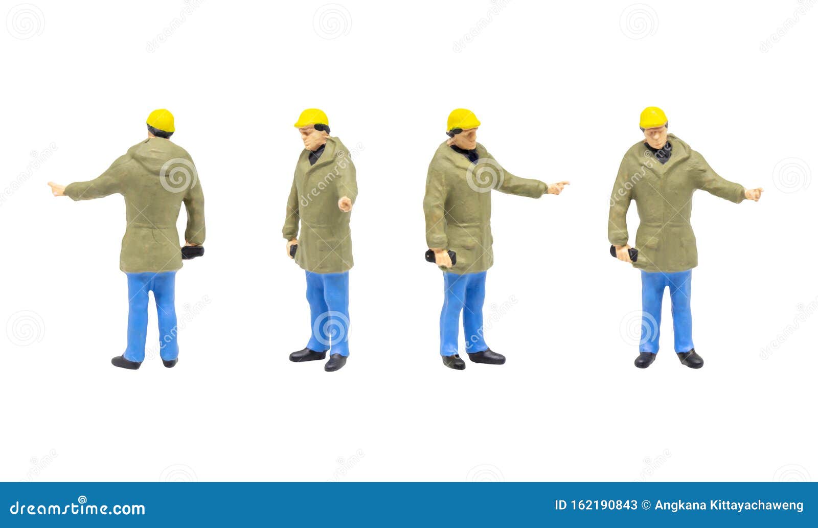 Worker Wearing Protective Clothes and Posing in Posture Isolated on ...