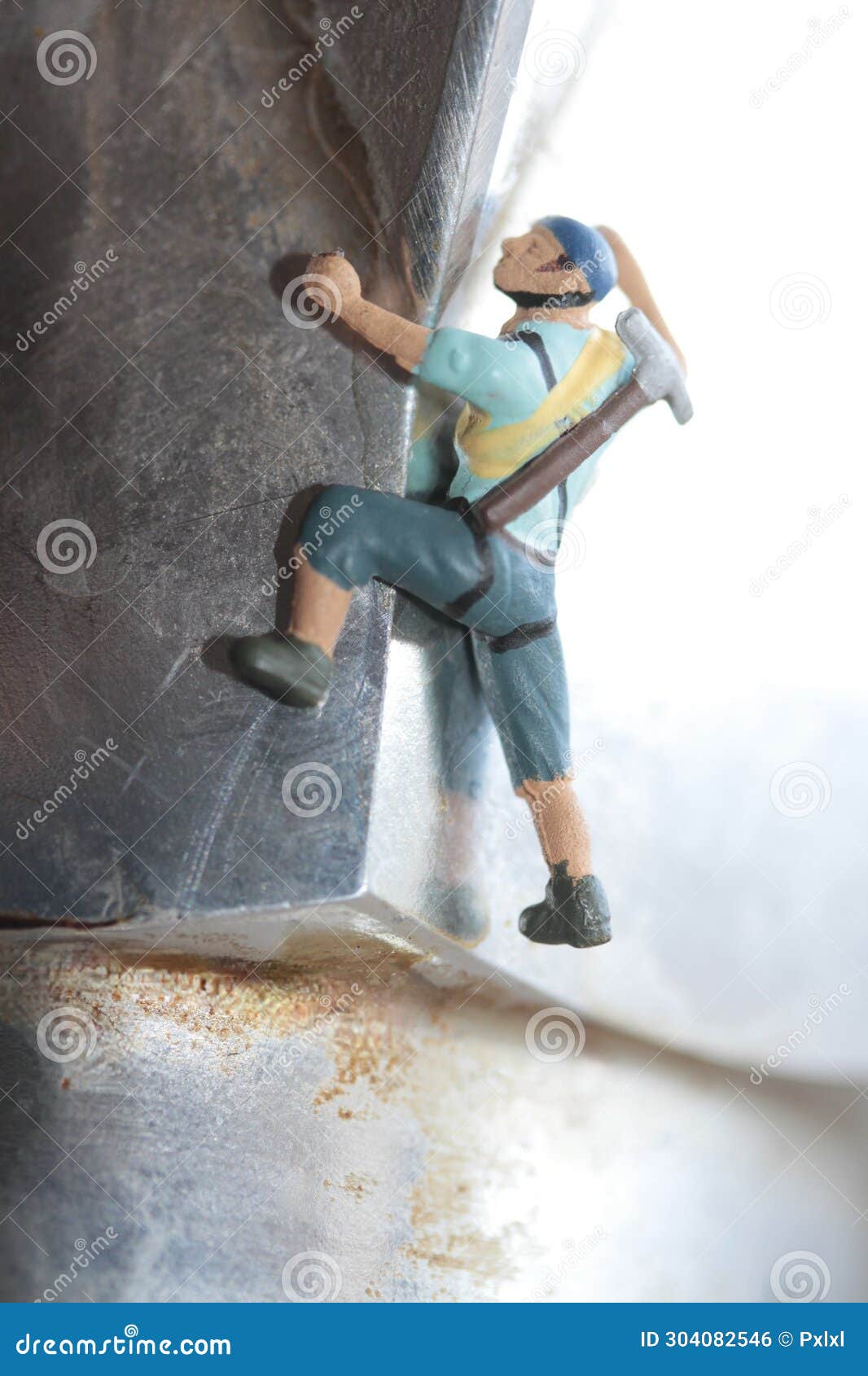 Miniature Figurine of a Climber Stock Photo - Image of danger, climb ...