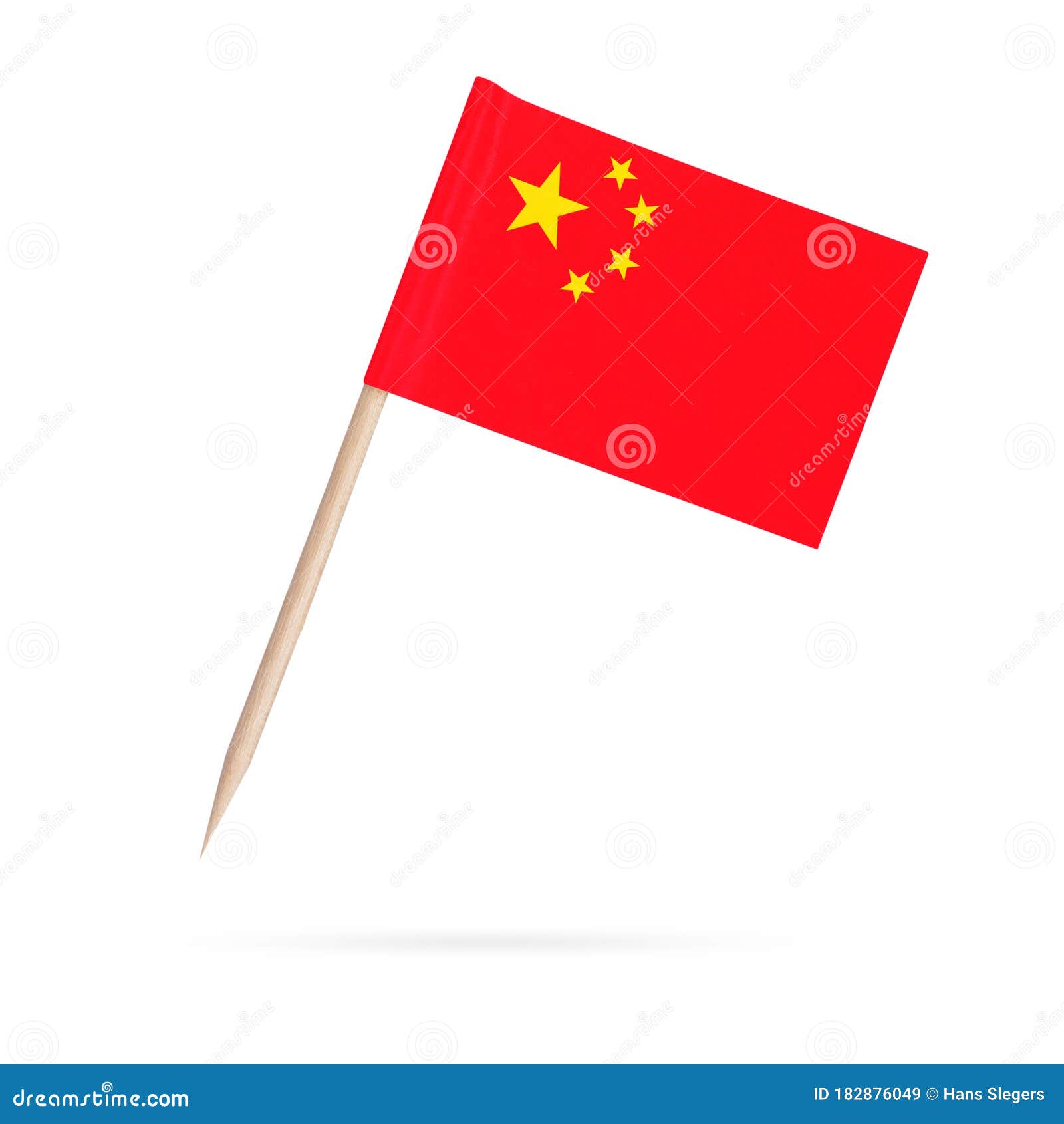 Miniature Flag China. Isolated Toothpick Flag from China on White ...