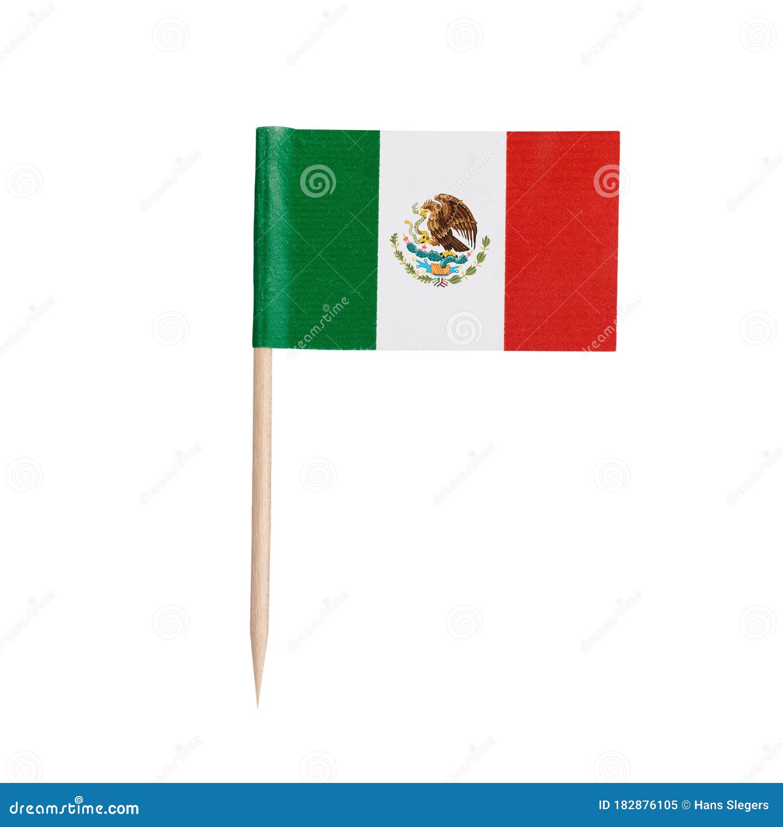 Miniature Flag Mexico. Isolated Toothpick Flag from Mexico on White ...
