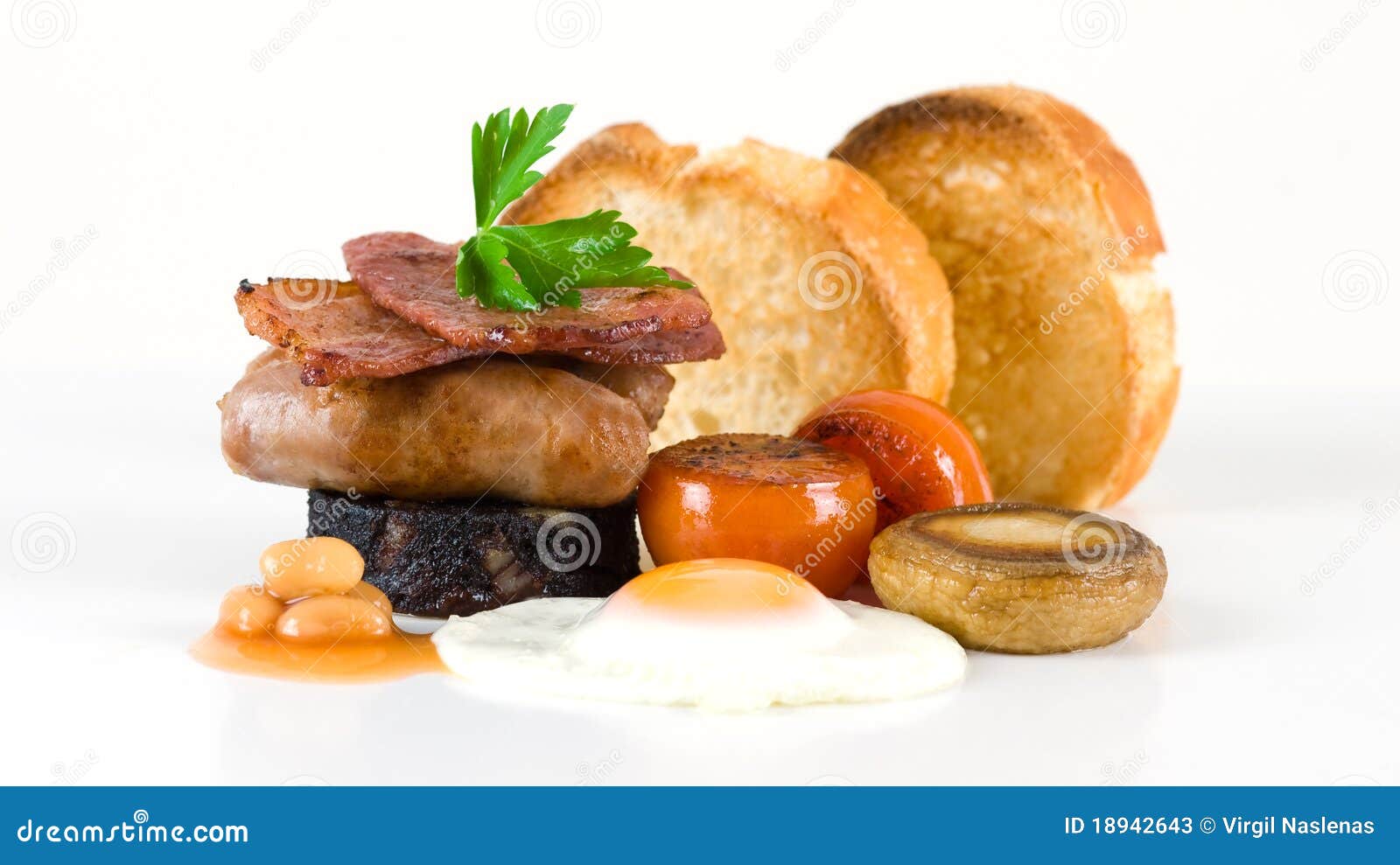 Miniature Full English Breakfast Stock Image - Image of meal, buttered ...