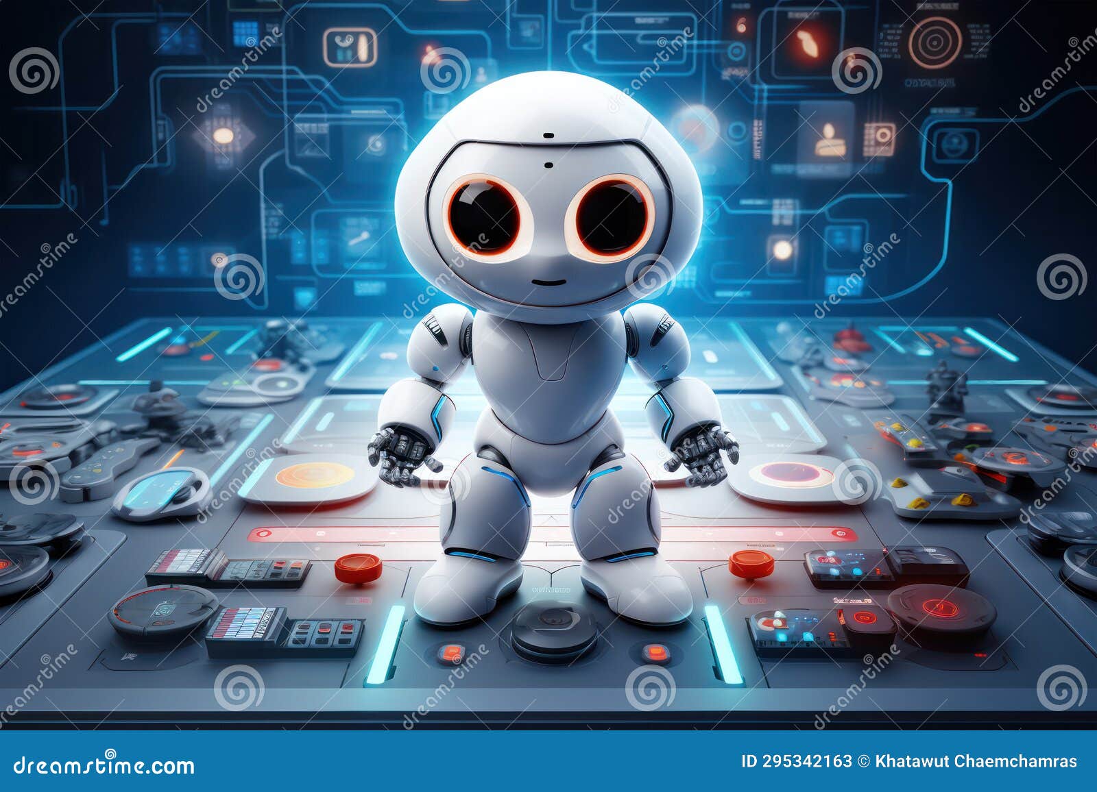 Miniature Futuristic Robot - Innovation in Compact Robotics Stock ...