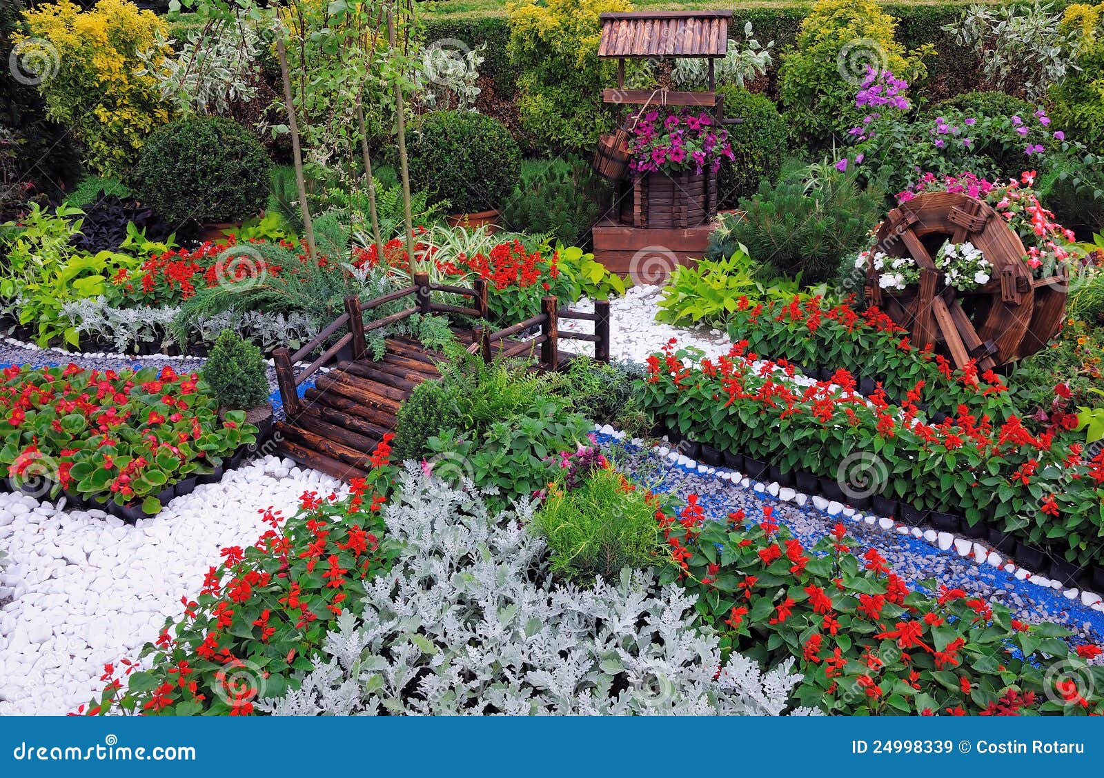 Miniature garden stock image. Image of miniature, blue - 24998339
