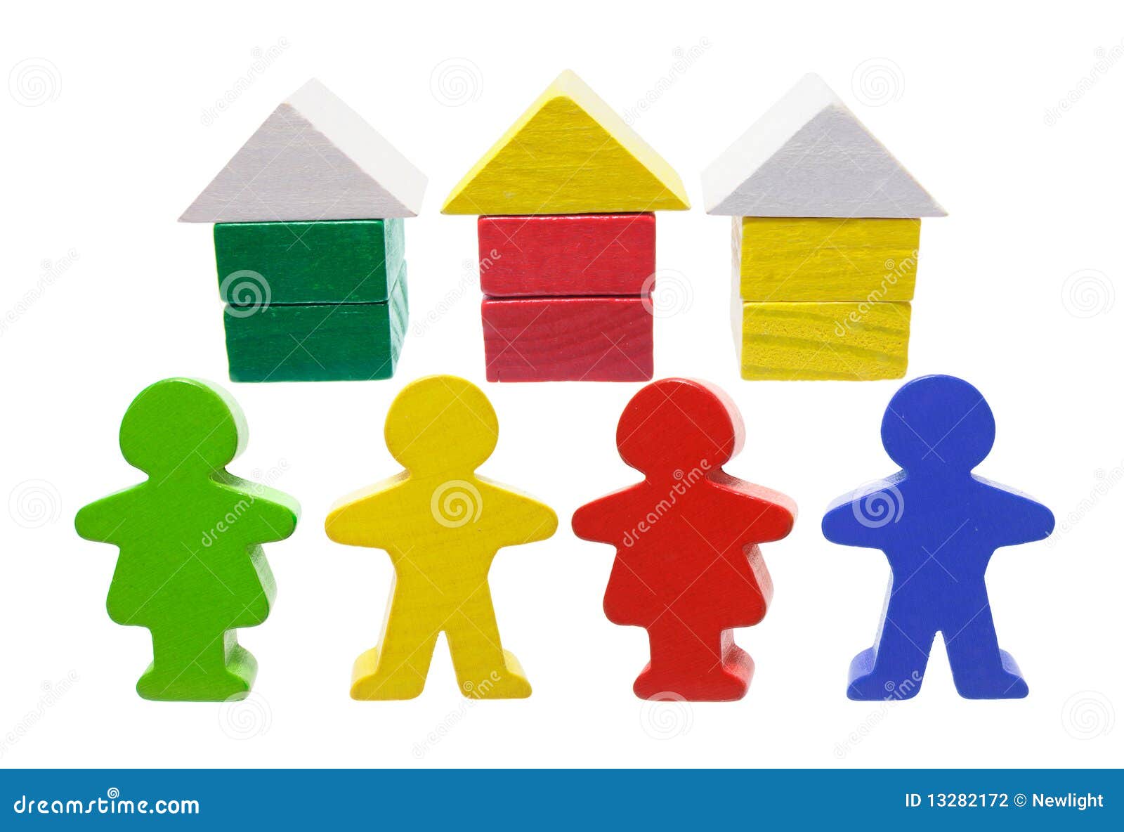 Miniature Houses and Figures Stock Photo - Image of standing, houses ...