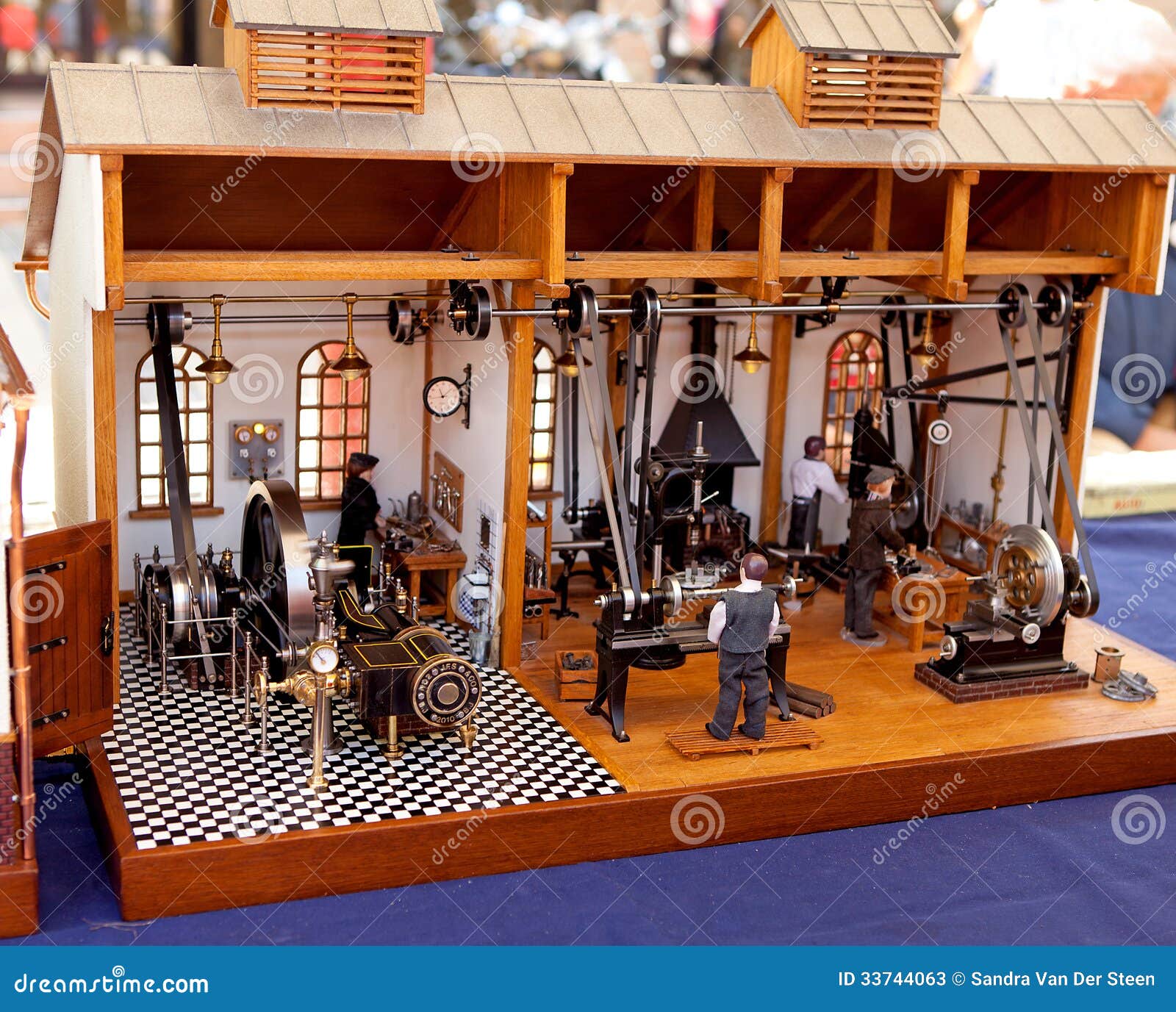 Miniature Industrial Steam Engine Editorial Stock Photo - Image of ...