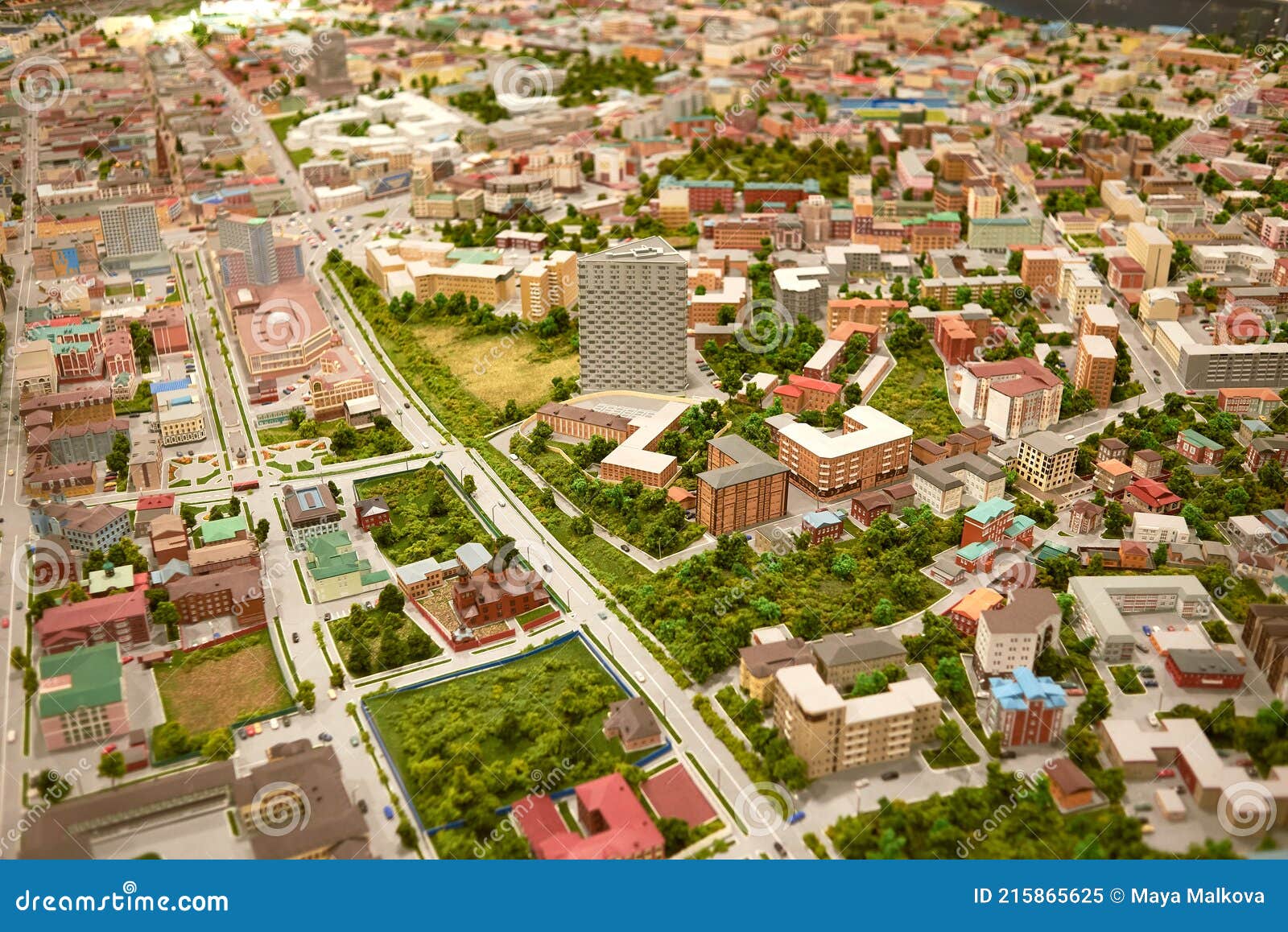 Miniature Layout of City. Mini-replicas of City Buildings and Landmarks ...