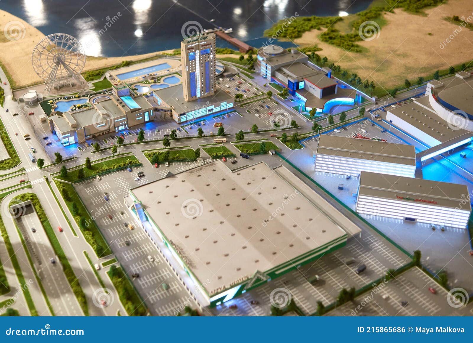 Miniature Layout of City. Mini-replicas of City Buildings and Landmarks ...