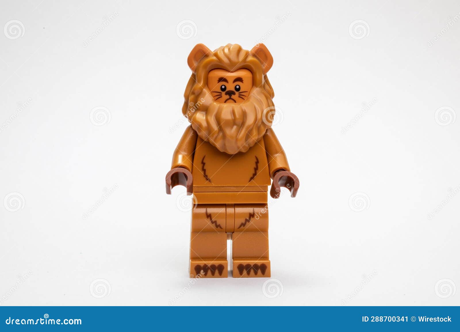 Miniature LEGO Lion on a White Background Editorial Photo - Image of ...