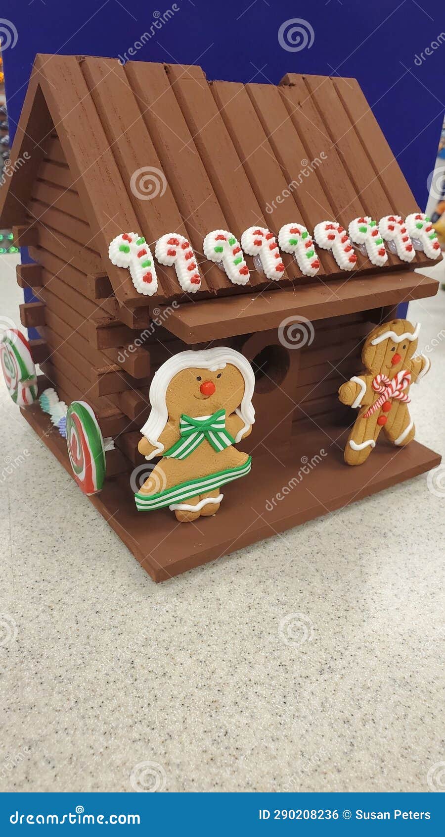 Miniature Log Cabin Decorated with Candies Stock Photo - Image of cabin ...