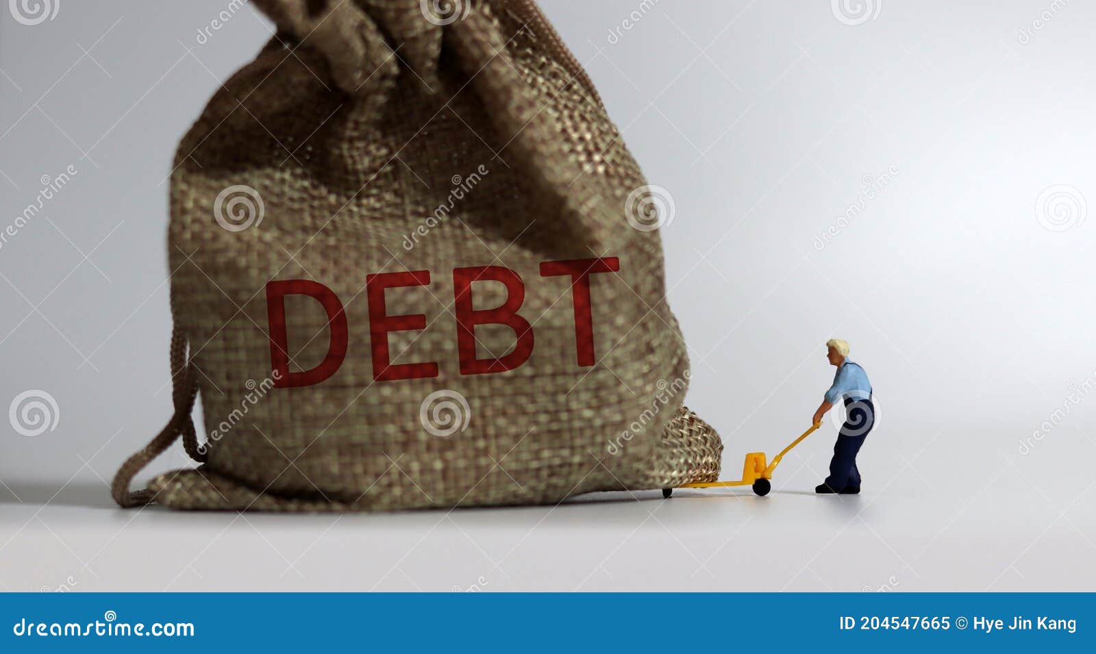 A Concept about the Risk of Excessive Debt. Stock Image - Image of ...