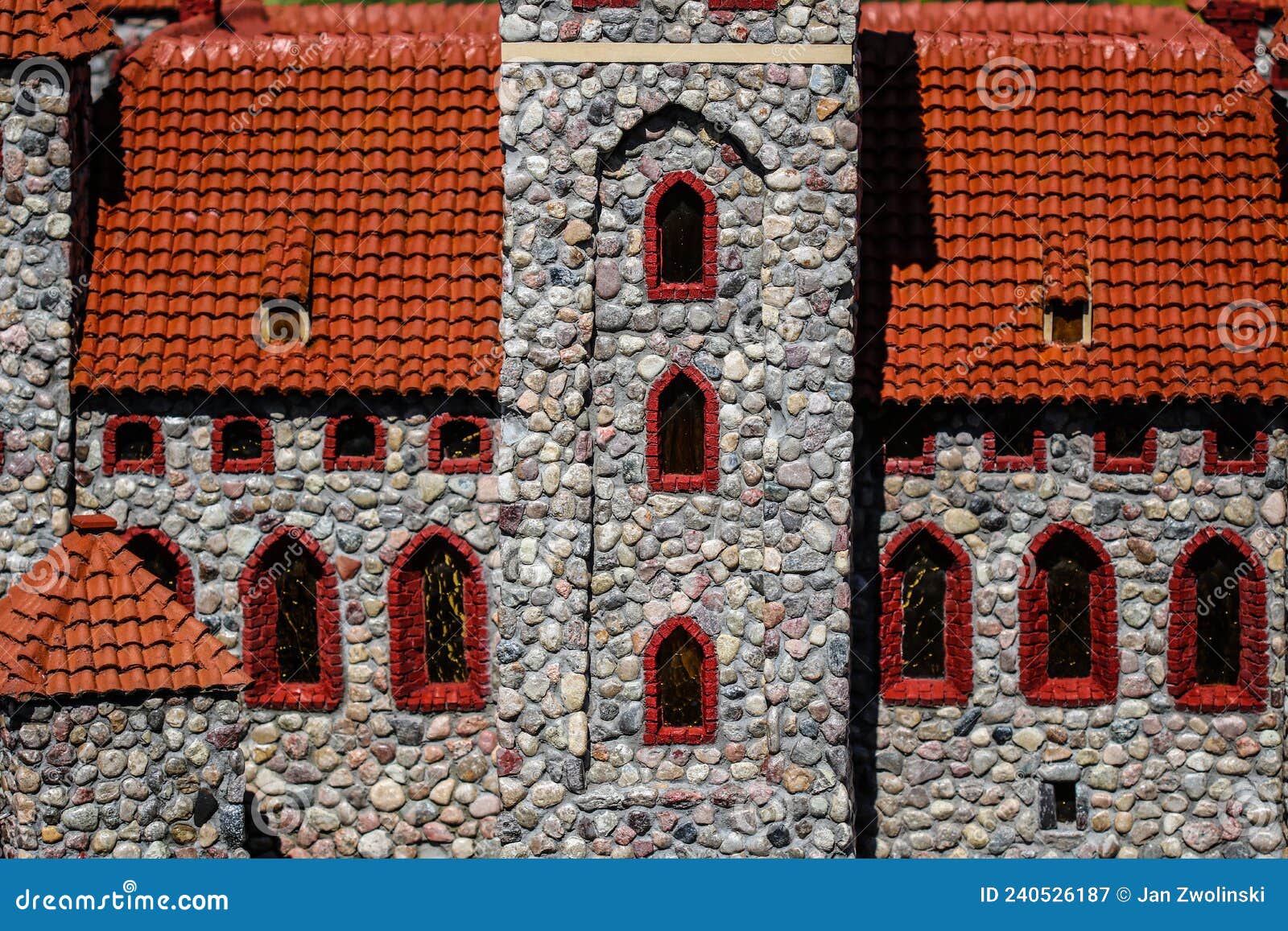 Miniature medieval castle stock image. Image of mini - 240526187