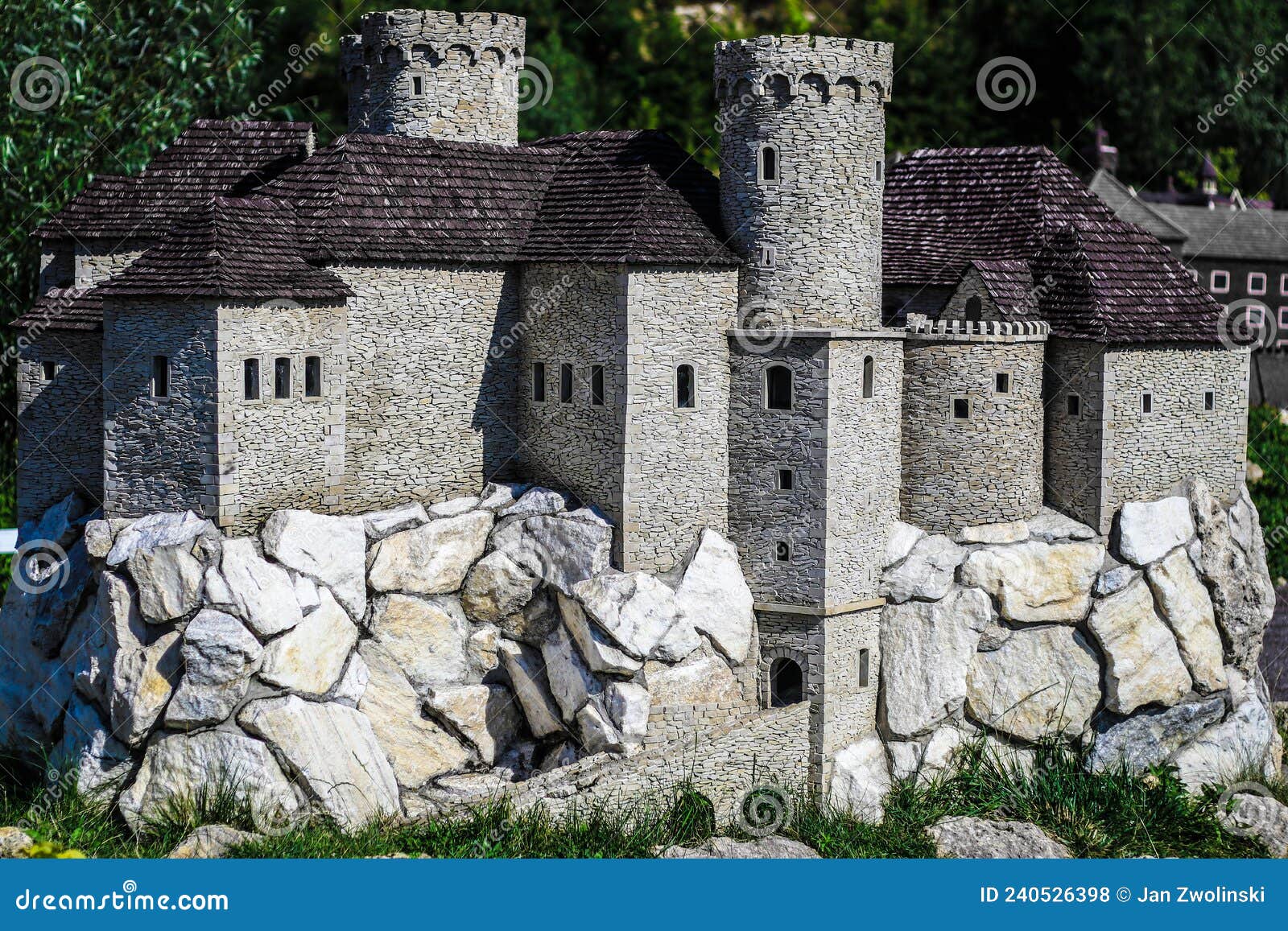 Miniature medieval castle editorial stock photo. Image of architecture ...