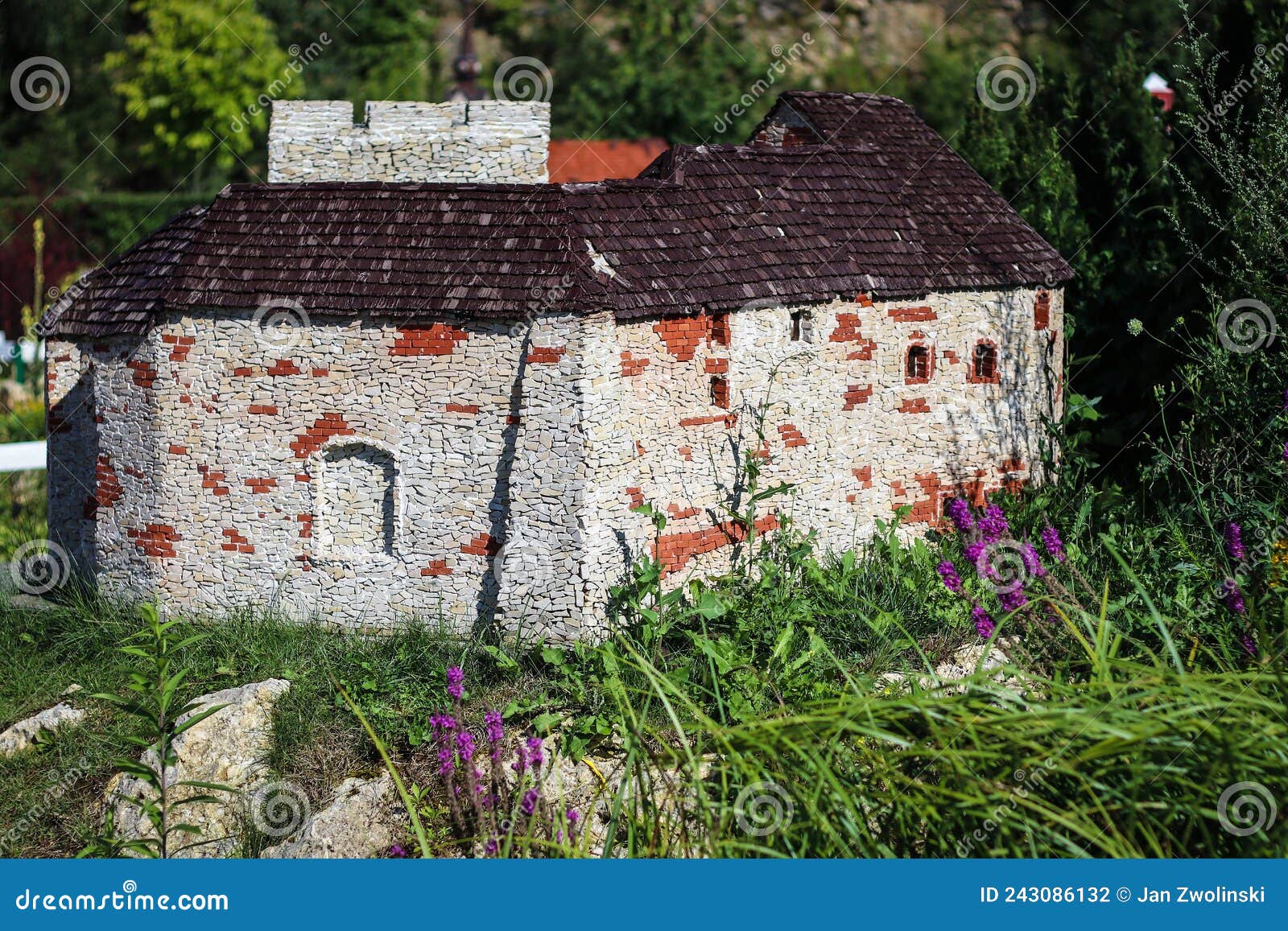Miniature medieval castle stock photo. Image of medieval - 243086132