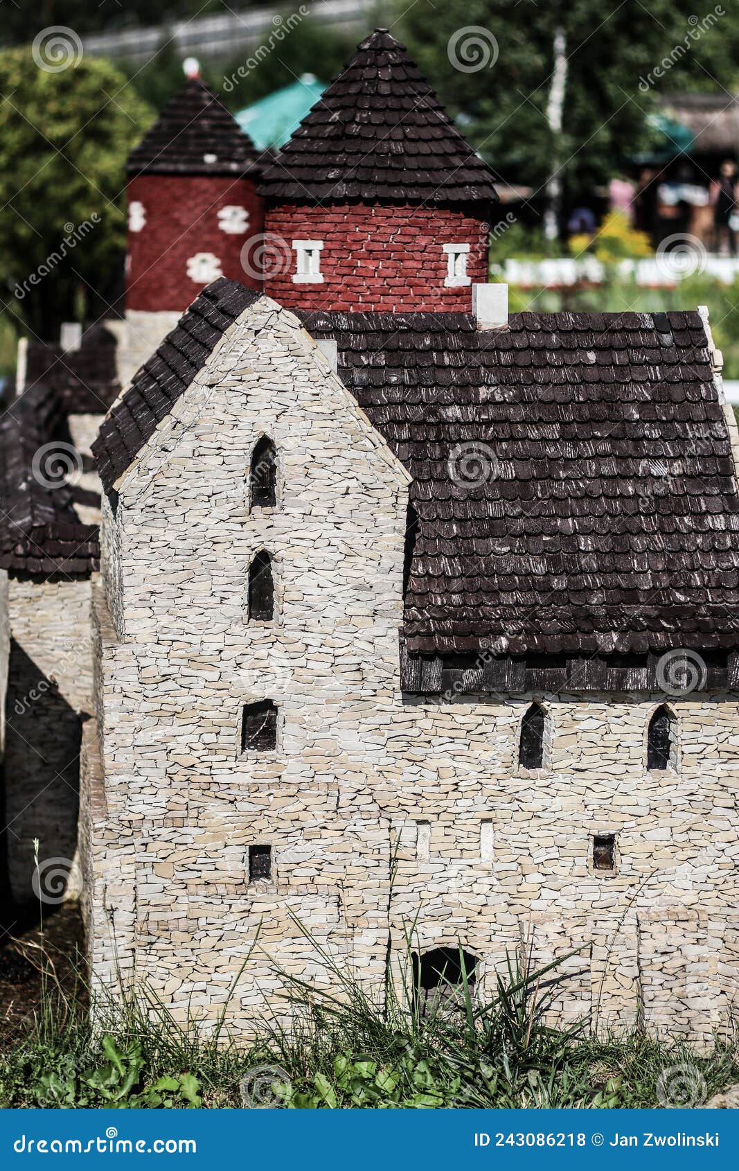 Miniature medieval castle stock photo. Image of fort - 243086218