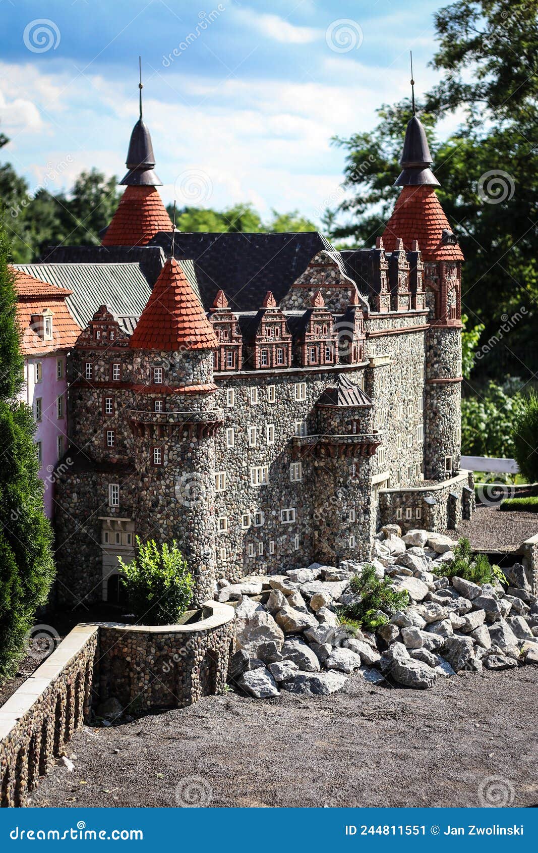 Miniature medieval castle editorial photo. Image of closeup - 244811551