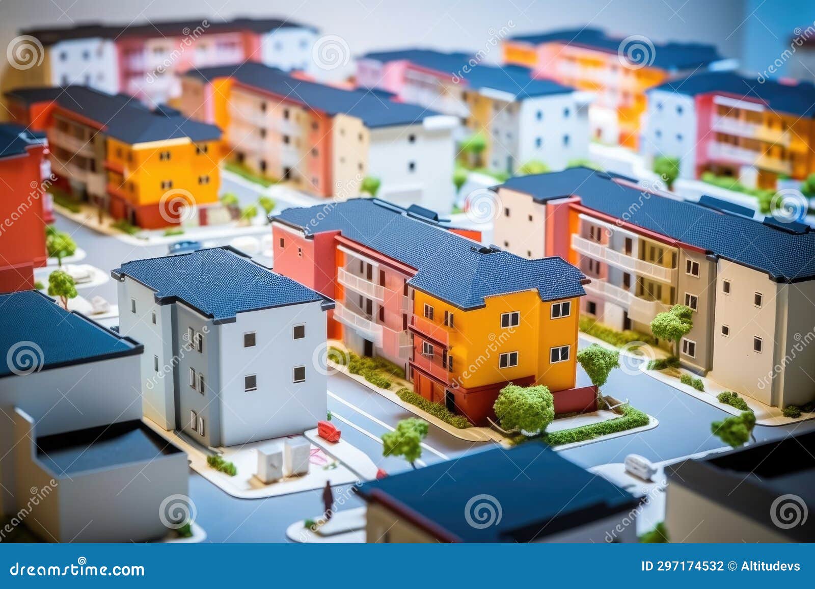 Miniature Model of an Affordable Housing Complex Stock Photo - Image of ...