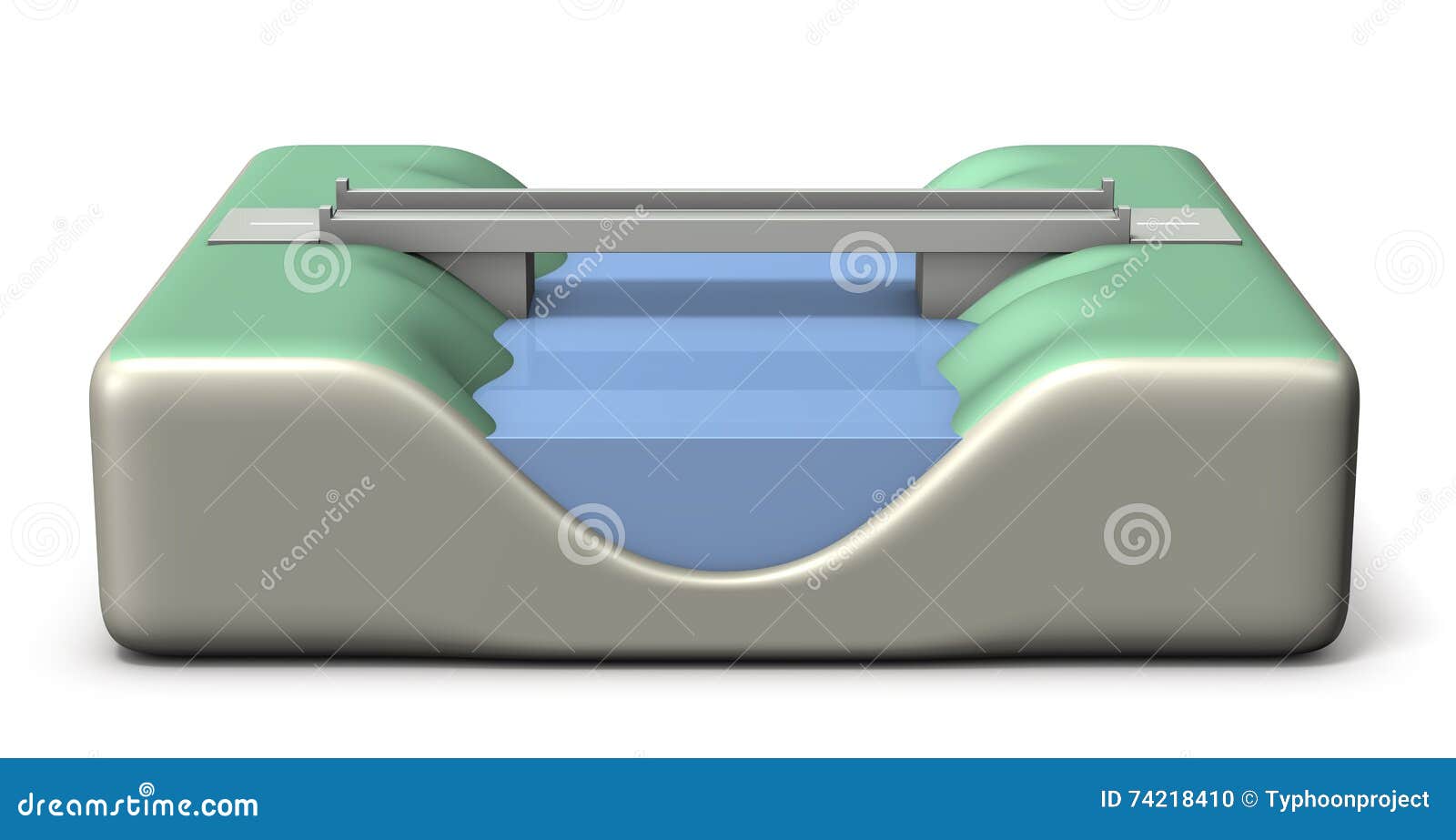 Miniature Model of the Bridge To Cross the River Stock Illustration ...