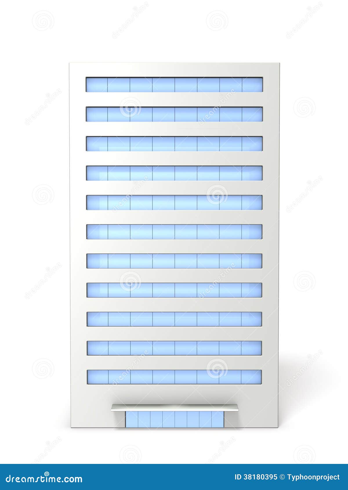 Miniature Model of the Building. White Background. Stock Illustration ...