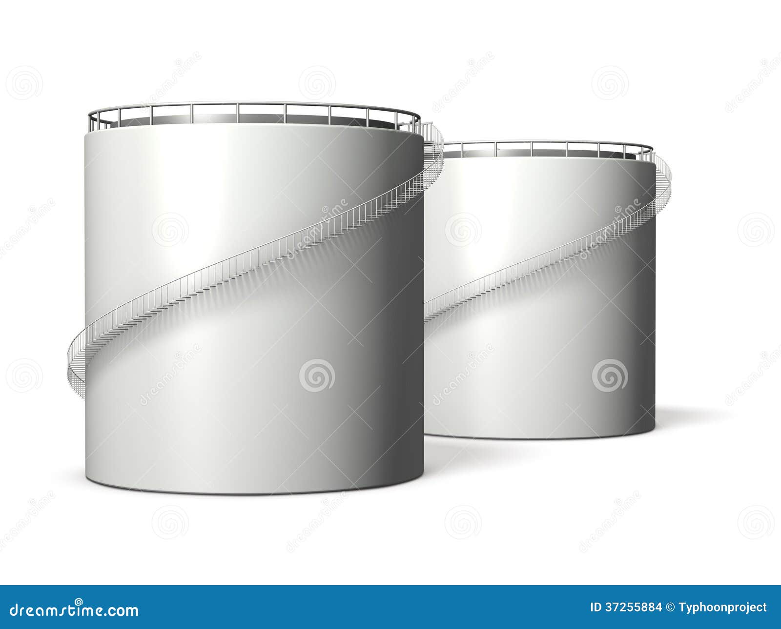 Miniature Model of Oil Tank Stock Illustration - Illustration of model ...