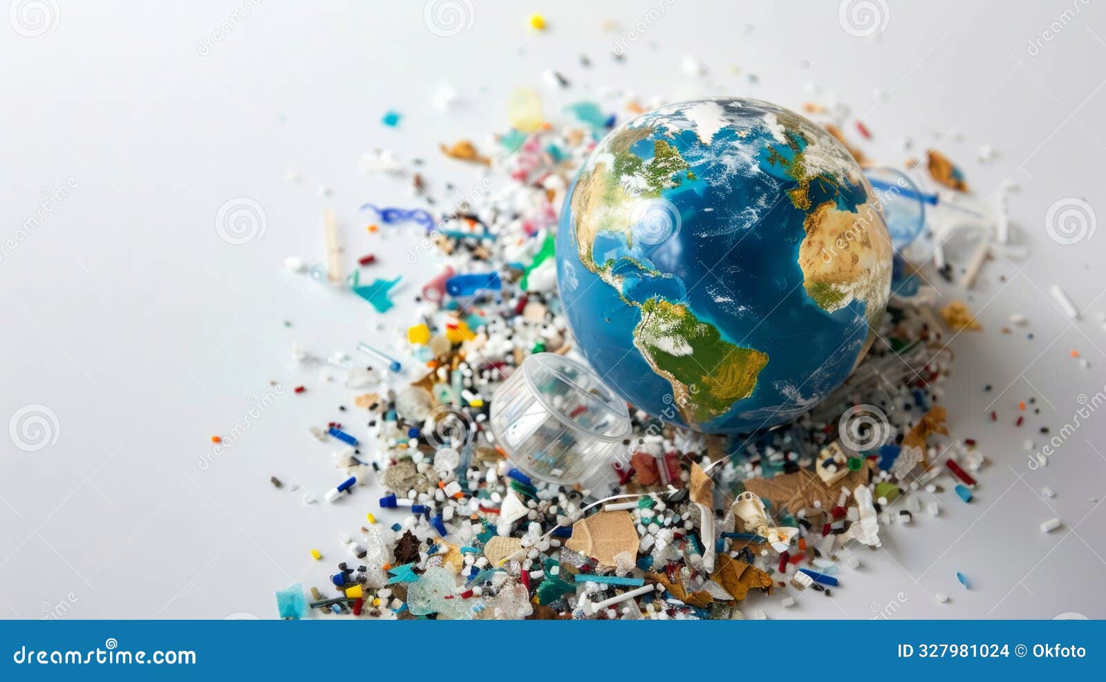 Miniature Model of Planet Earth is Drowning in a Pile of Plastic Trash ...