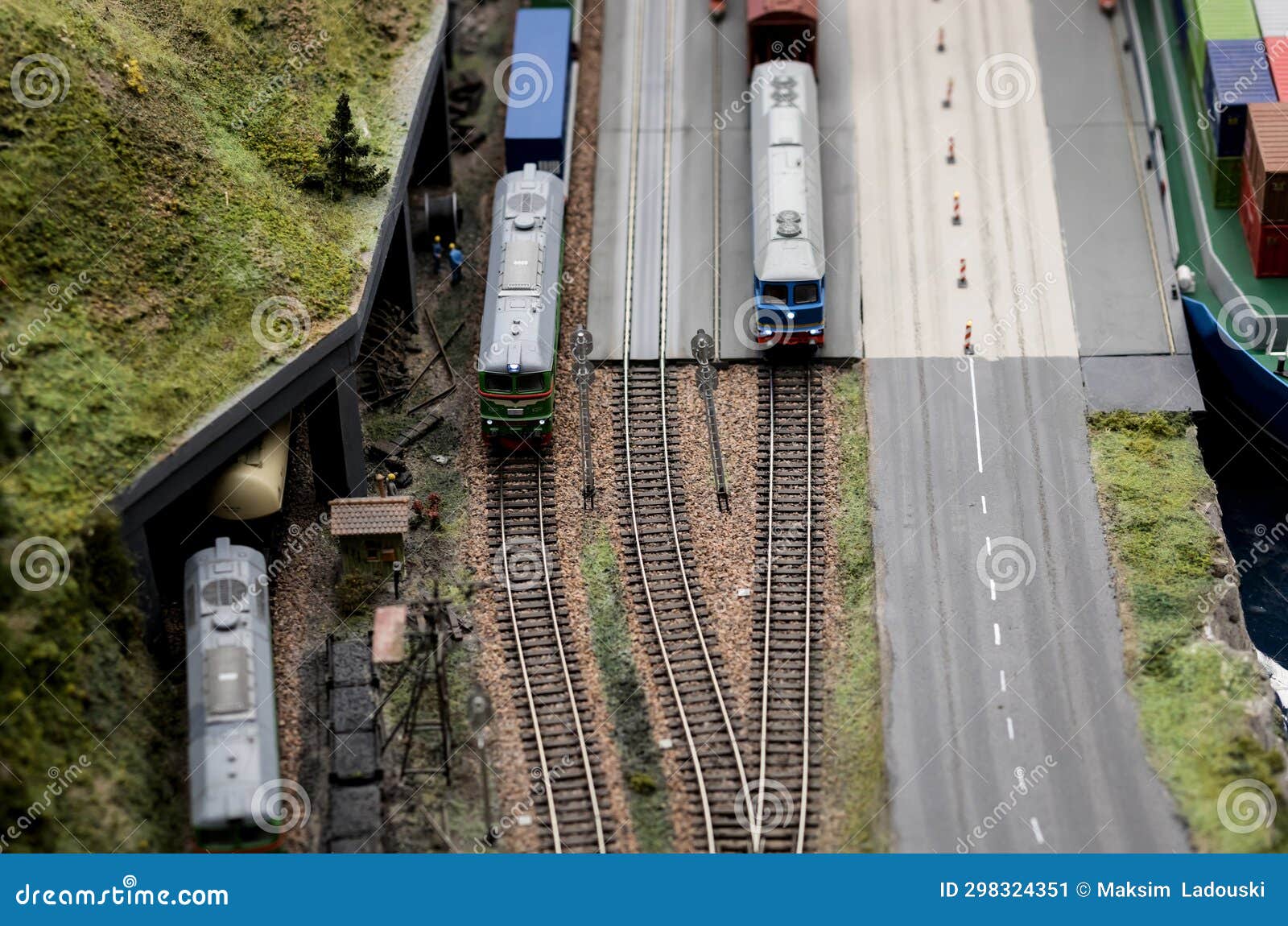 Miniature Model of a Railway Carriage and Train Stock Image - Image of ...