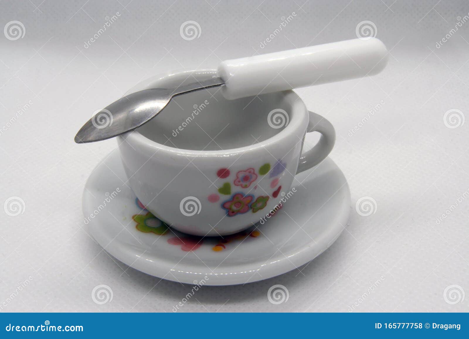 Miniature Model of a Tea Cup. Kids Playing Tea Set Stock Photo - Image ...