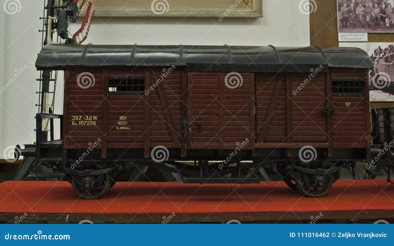 Miniature Model of Train Wagon on Display in Railway Museum Editorial ...