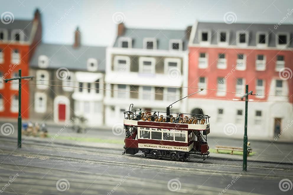 Miniature model tramway stock image. Image of vintage - 27218643