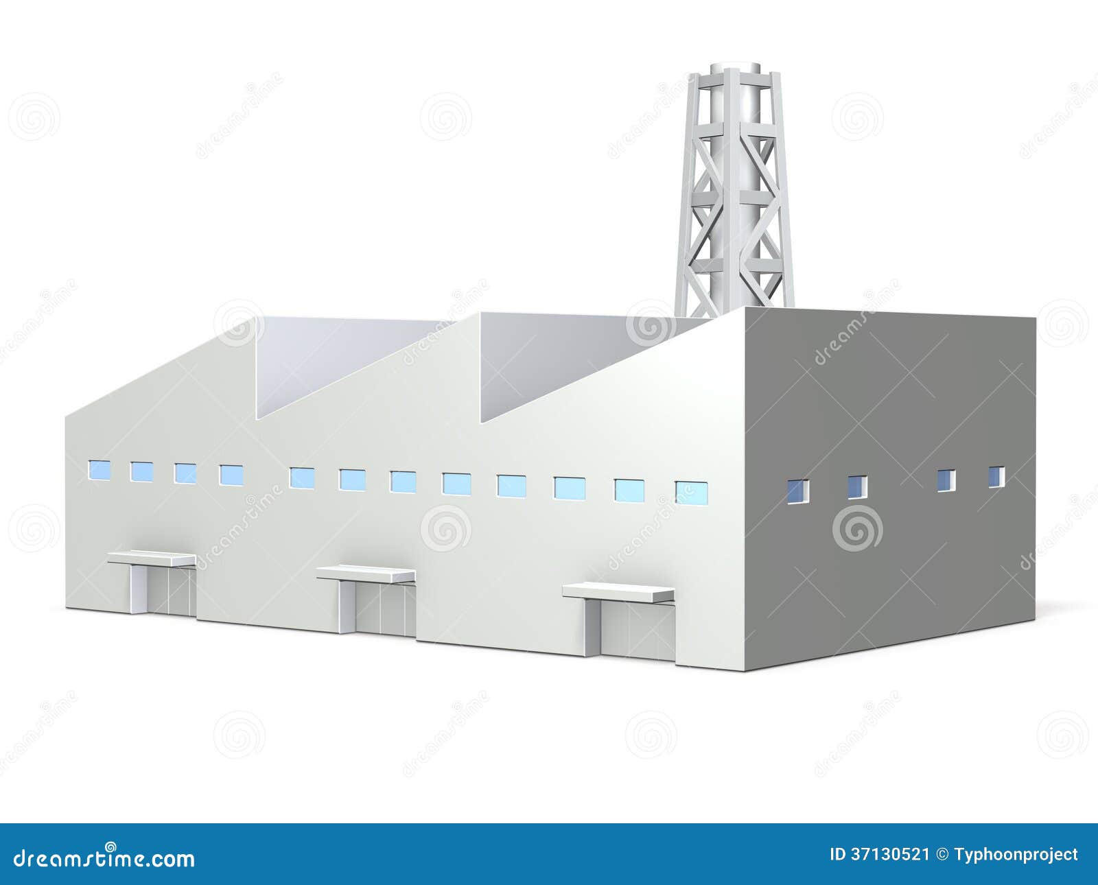 Miniature Models of Factory Stock Illustration - Illustration of ...