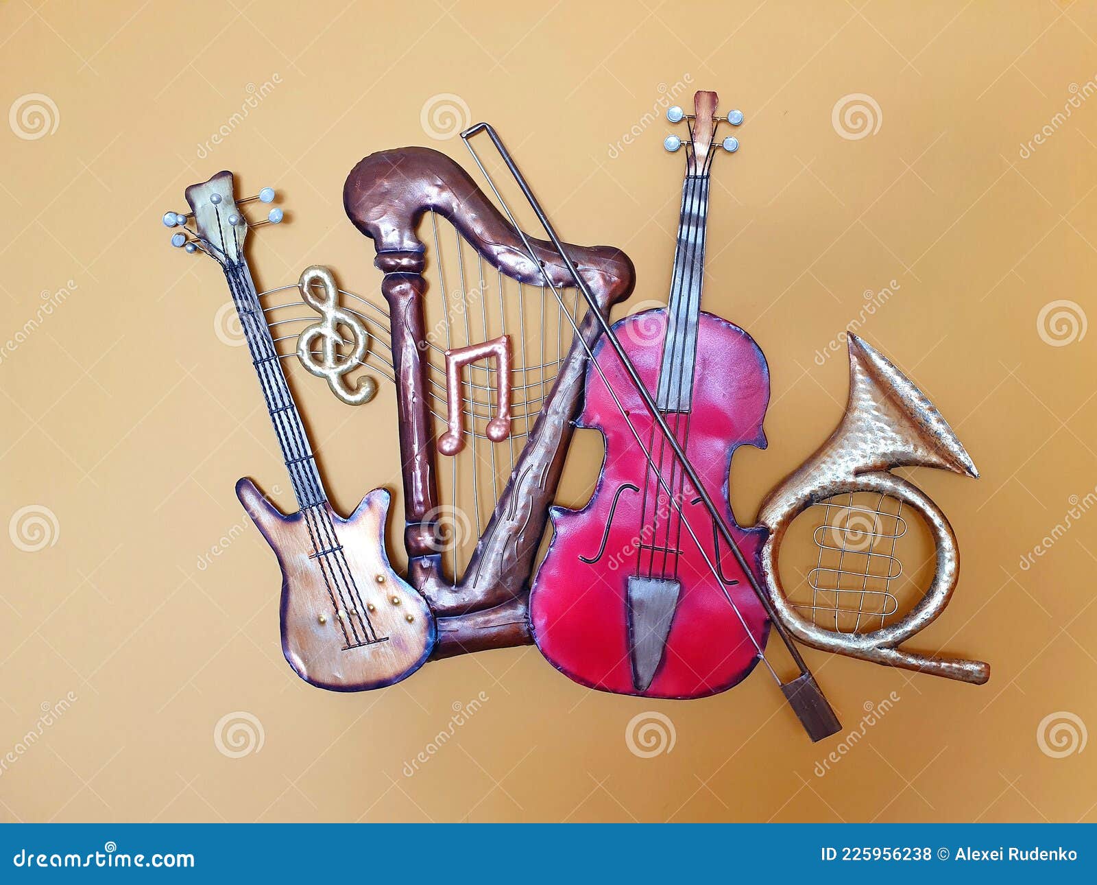Miniature Models of Musical Instruments Stock Photo - Image of musical ...