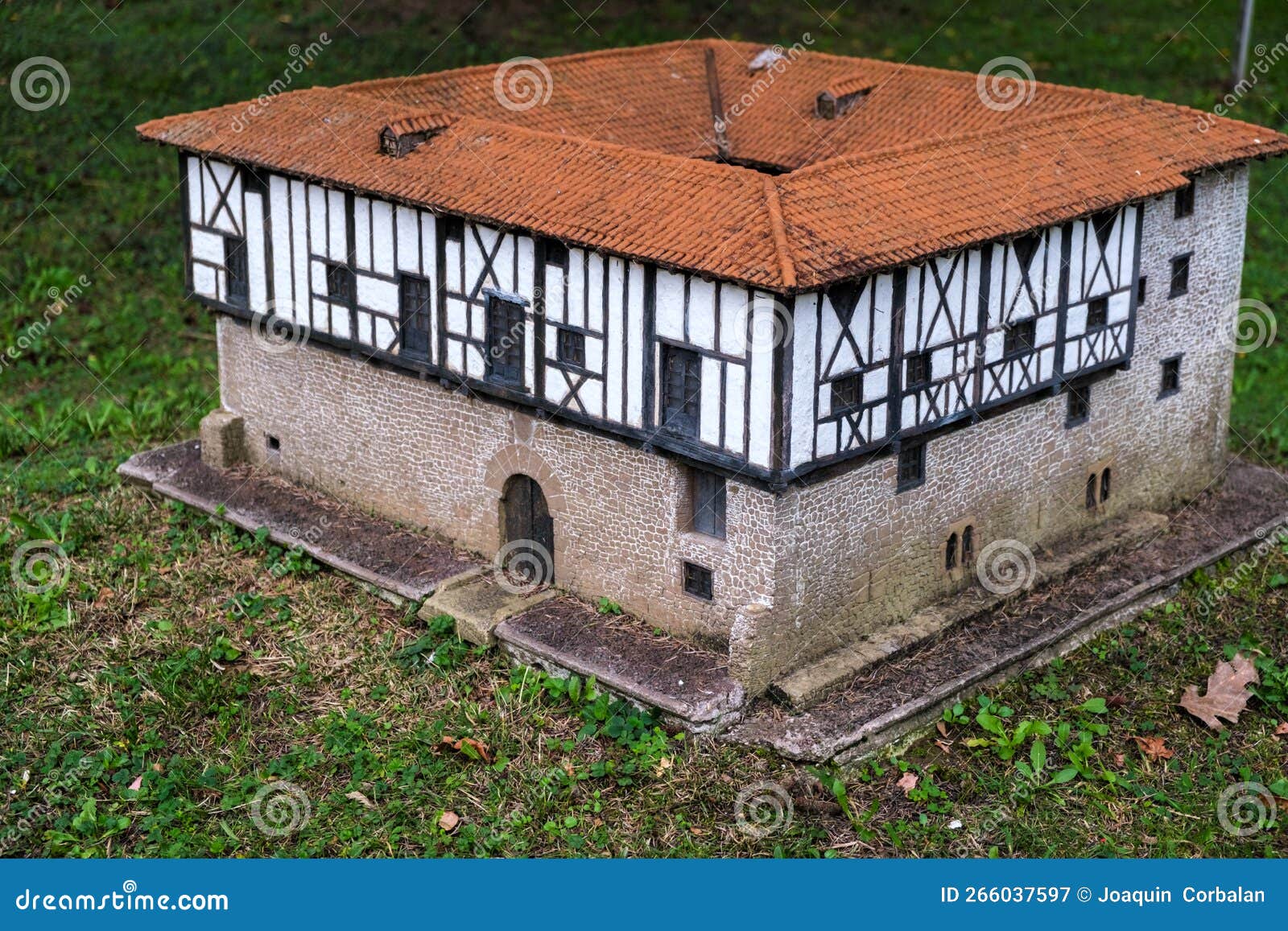 Miniature Models of Traditional Basque Farmhouses, Spain Stock Image ...