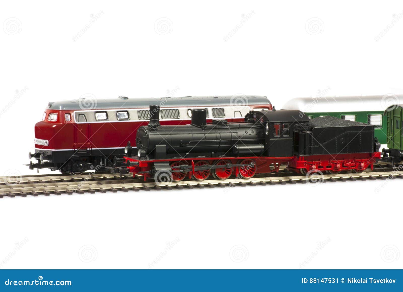 Miniature models of trains stock image. Image of copy - 88147531