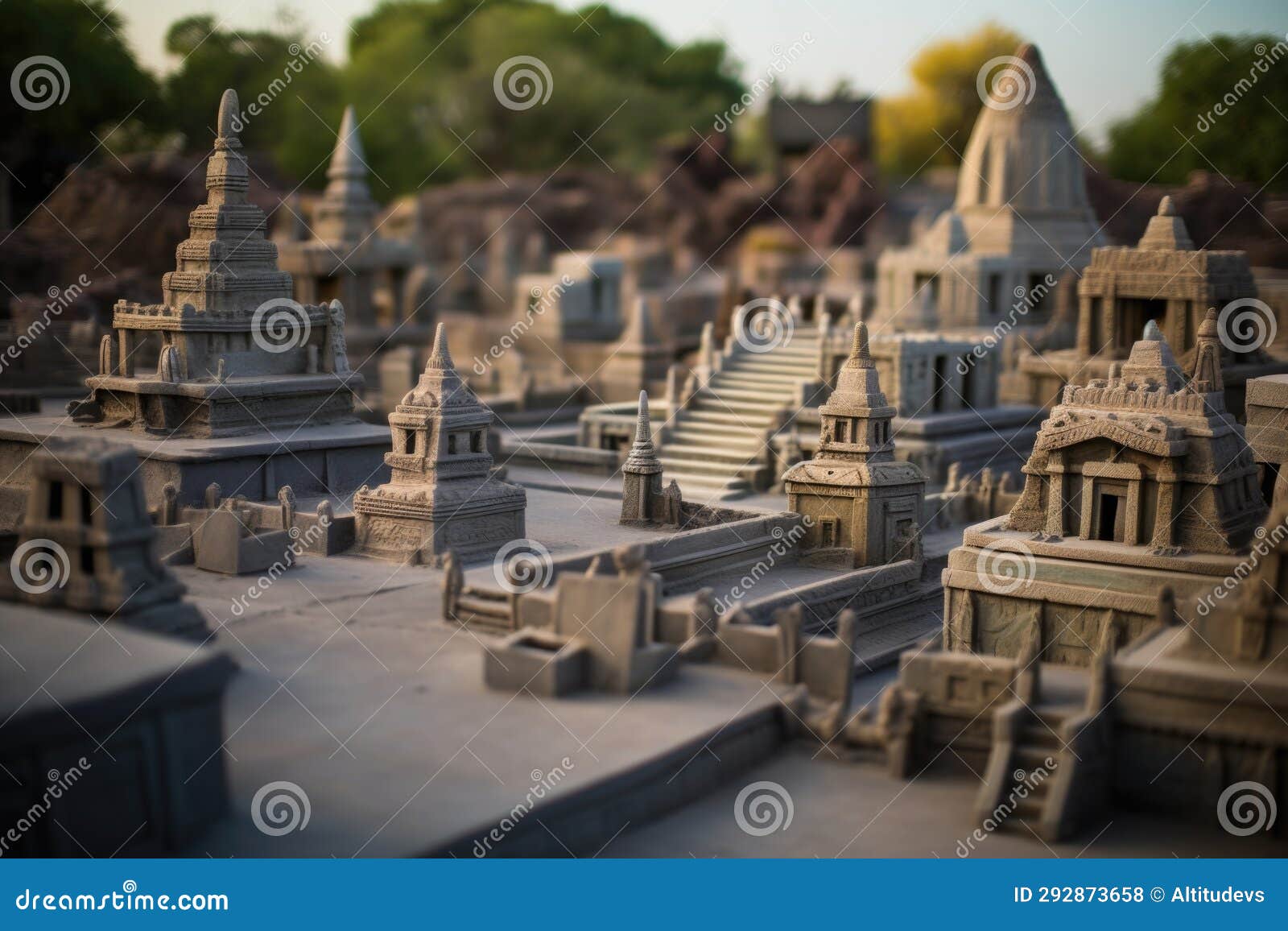 Miniature Monuments from Several Nations Scattered Stock Photo - Image ...