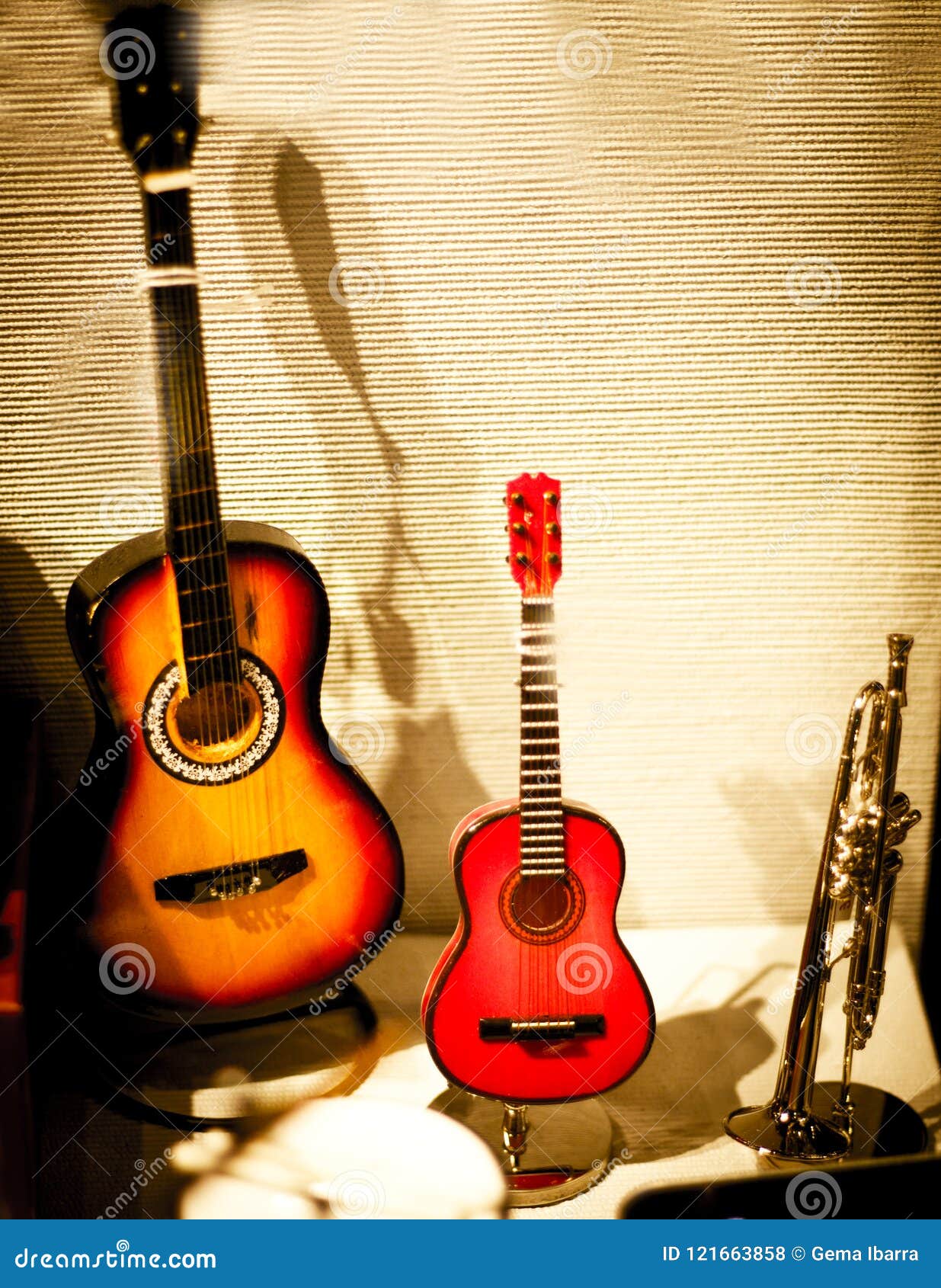 Miniature Musical Instruments. Stock Photo - Image of trombone, music ...