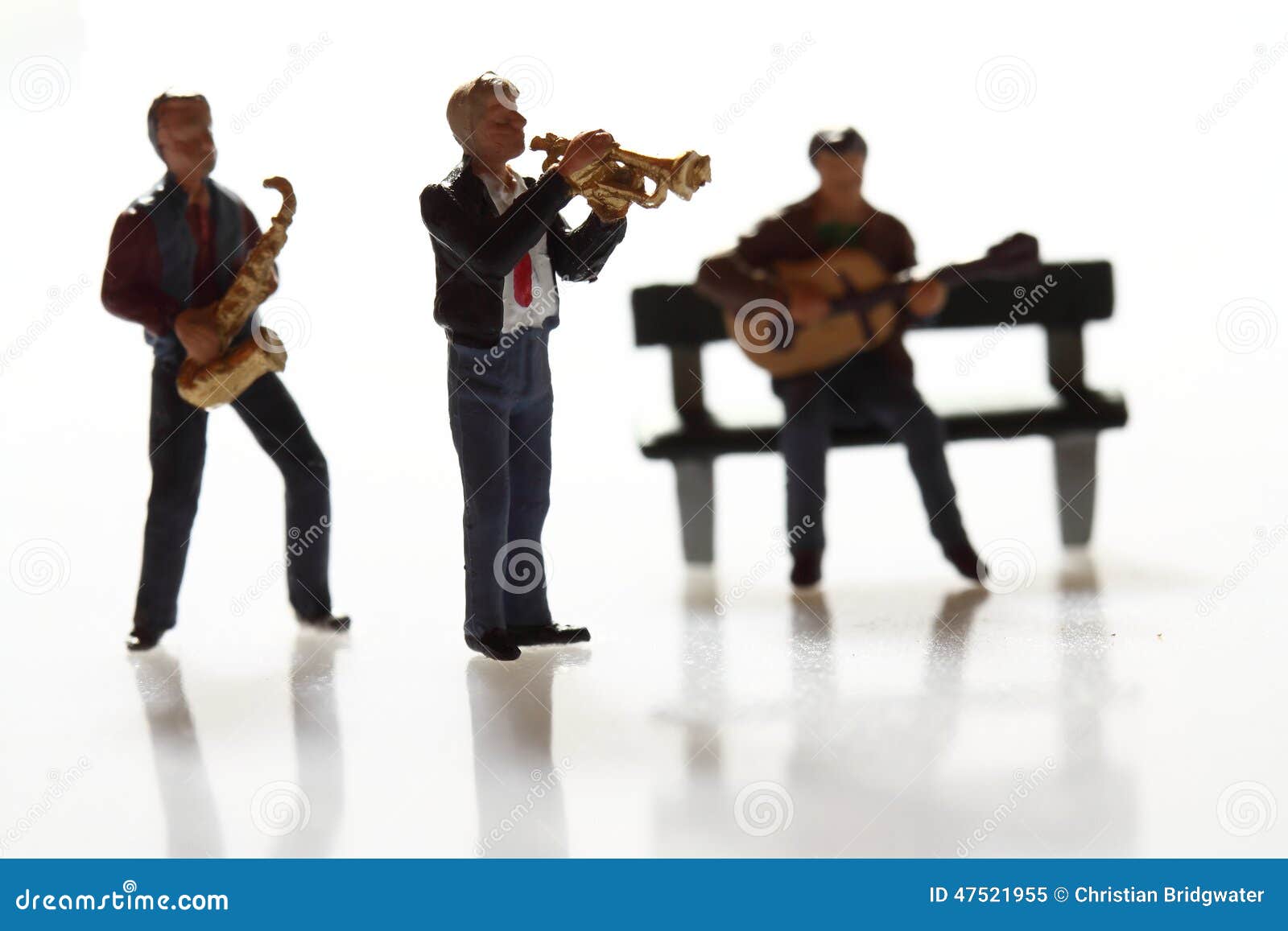 Miniature musicians B stock image. Image of perform, instrument - 47521955