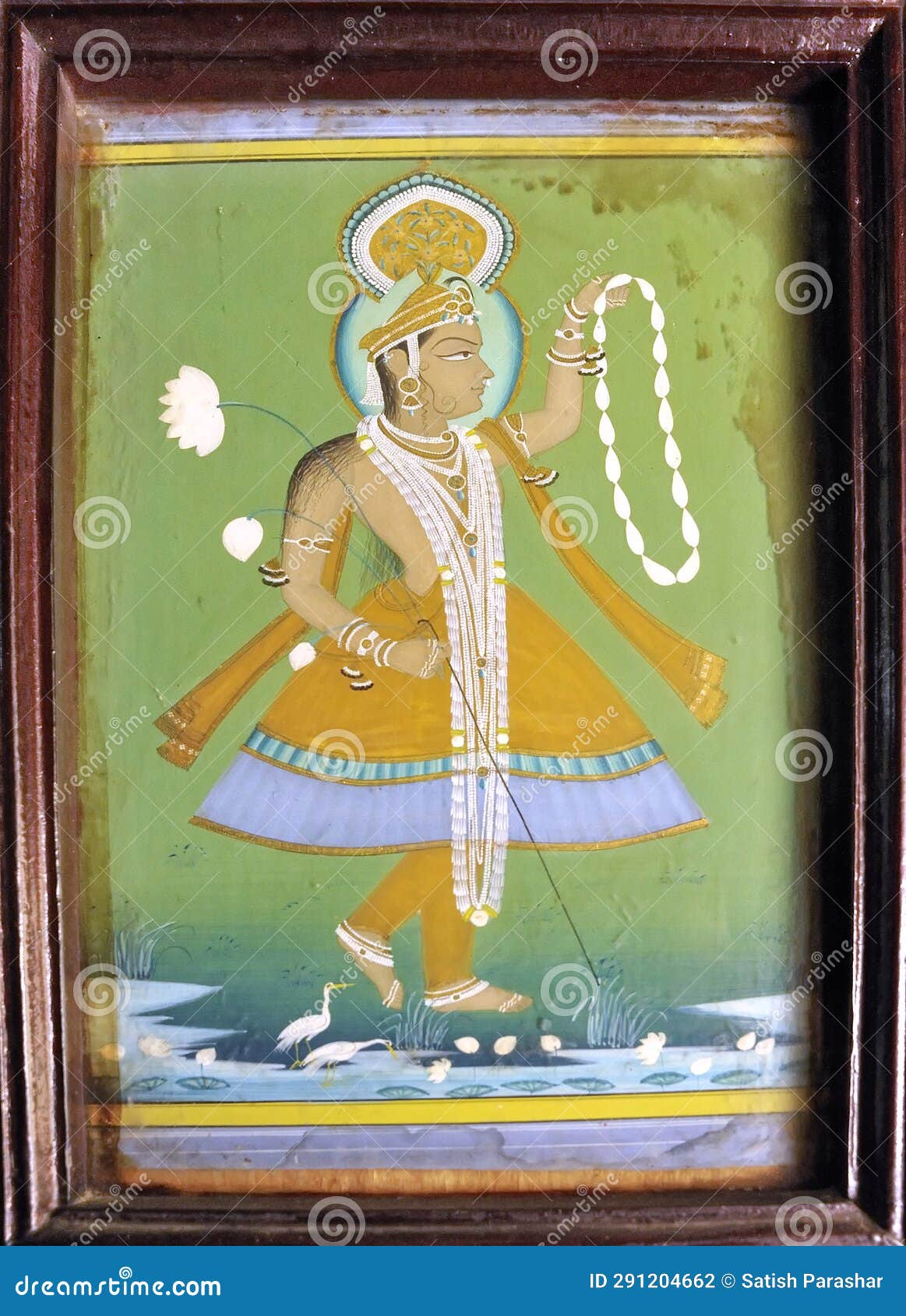 Miniature Painting of Hindu God Krishna Editorial Photography ...