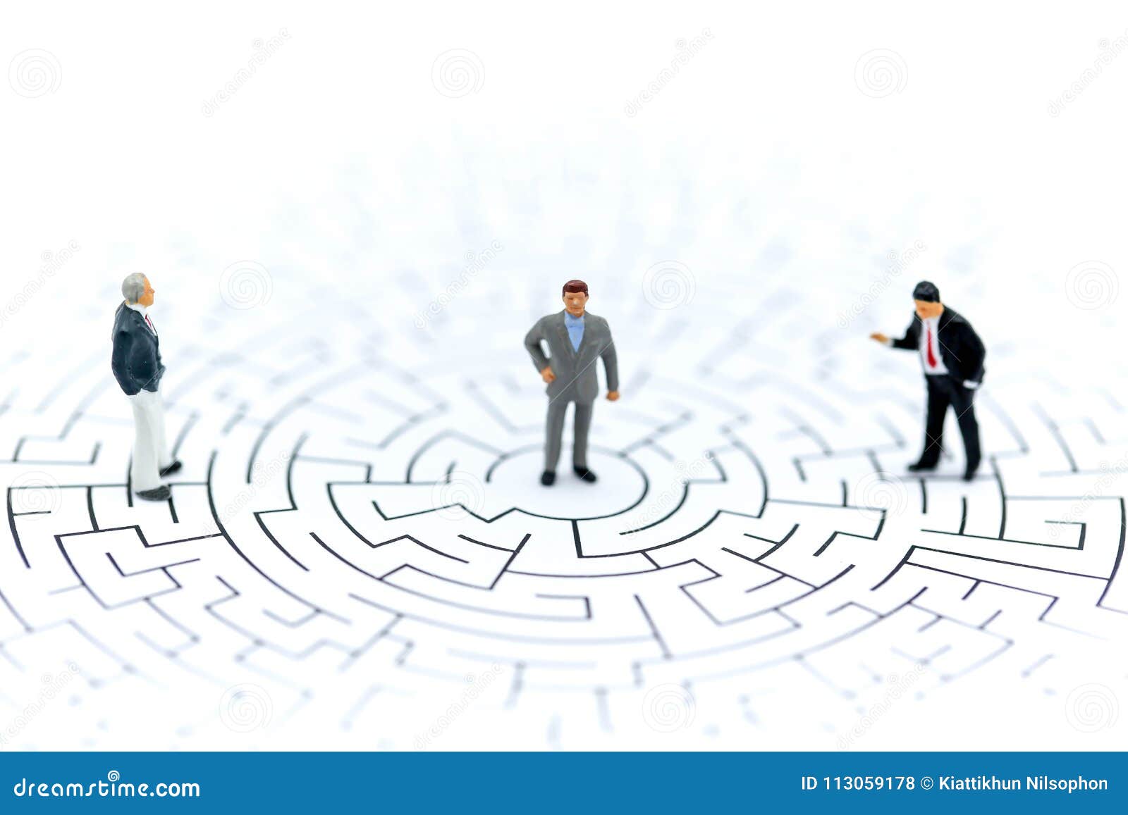 Miniature People : Businessman Standing on Maze,Concepts of Fi Stock ... Miniature People : Businessman Standing on Maze,Concepts of Fi Stock ...