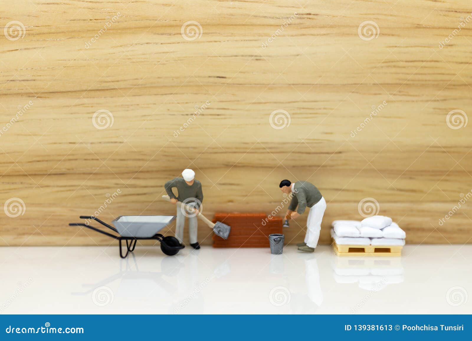 Miniature People: Construction Workers Building Plans , Have Building ...