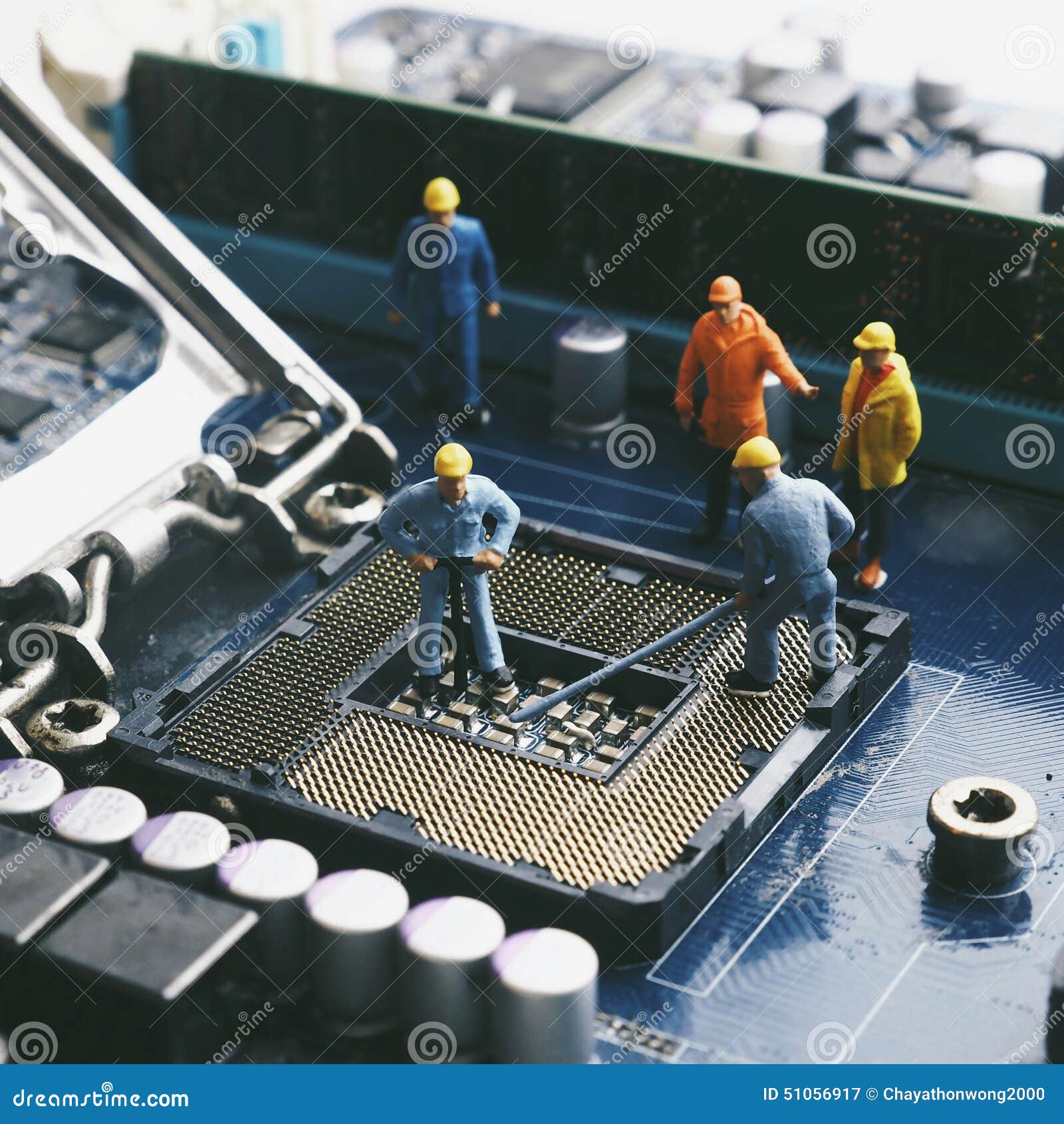 Miniature People : Engineer and Worker Stock Image - Image of engineer ...