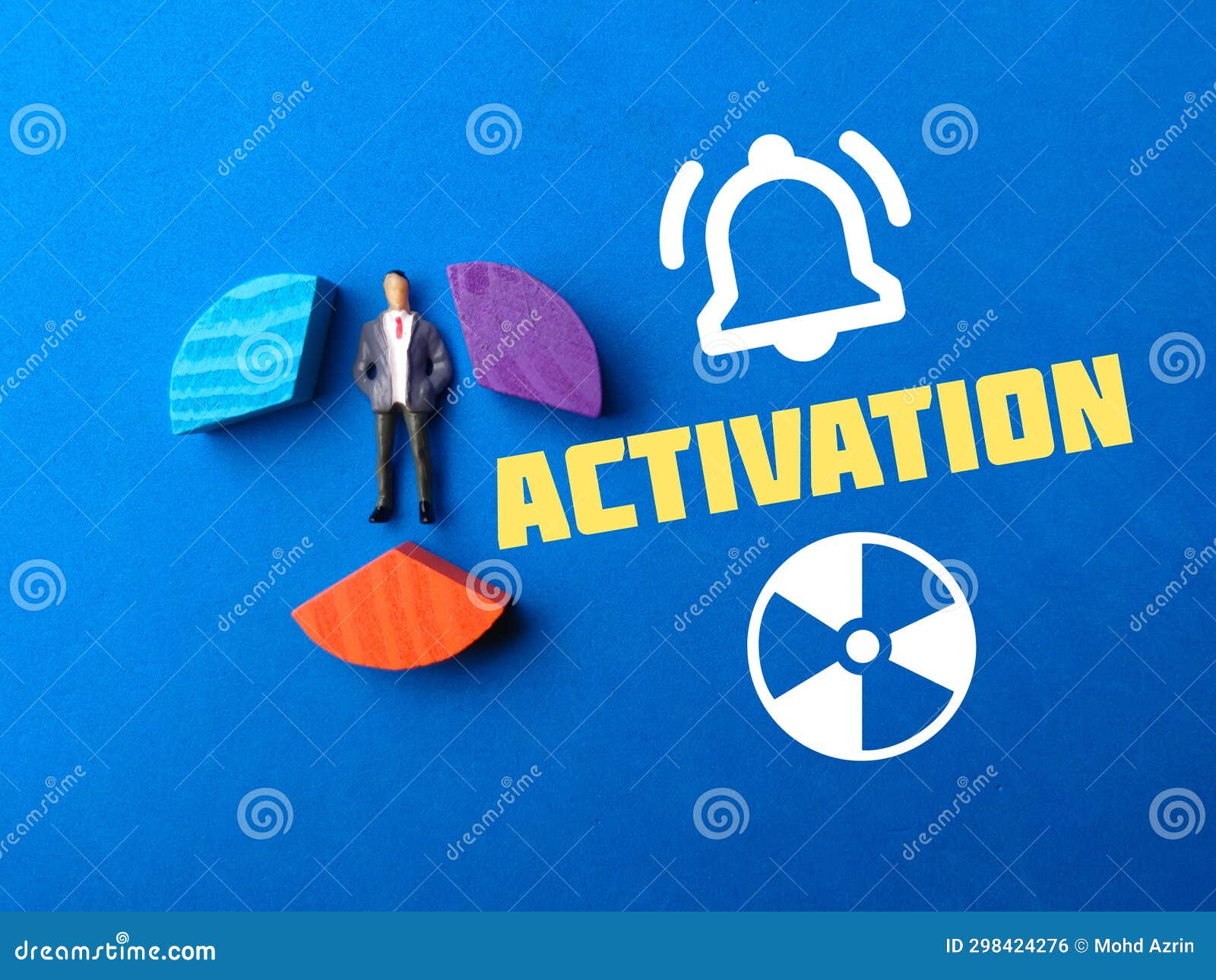Miniature People and Icon with Text ACTIVATION Stock Photo - Image of ...