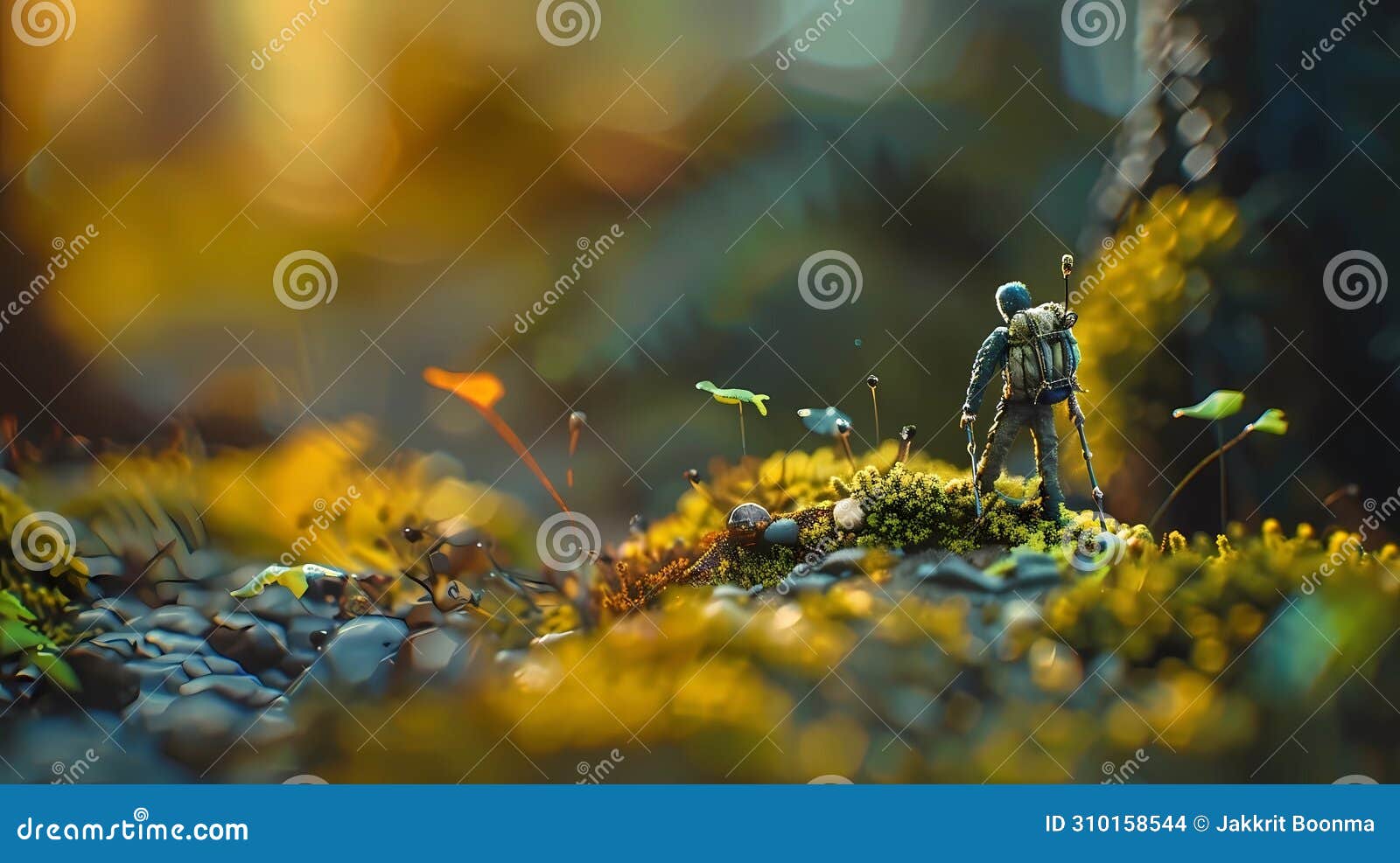 Miniature People in the Park, Concept of Ecology, Environment and ...