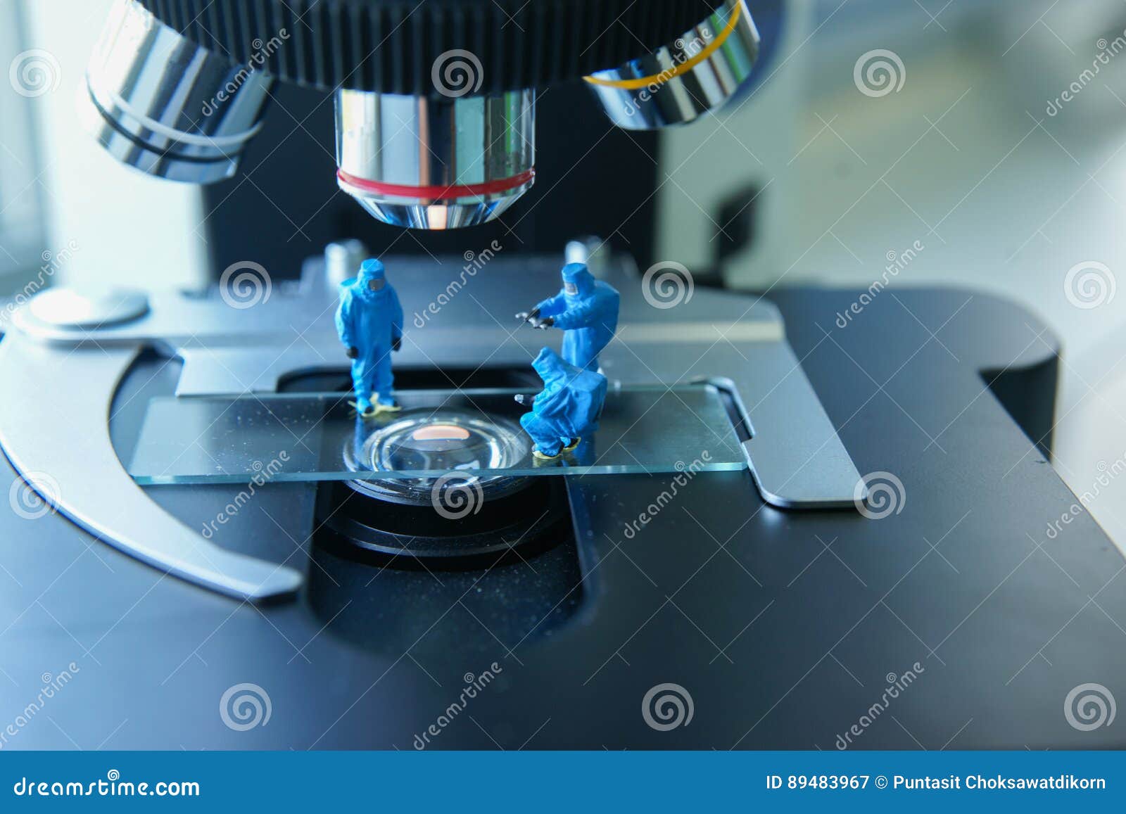 Miniature People Scientist at Work Stock Image - Image of industry ...