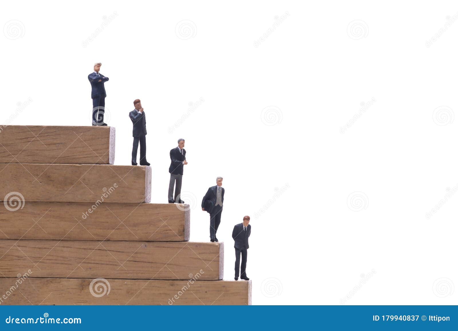 Miniature People on Stack Wood Box Stock Image - Image of competitive ...