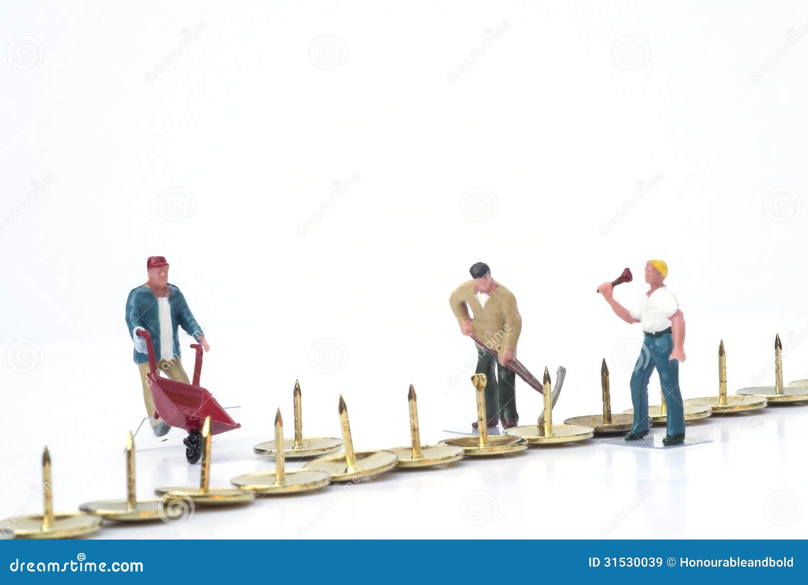 Miniature People Teamwork Overcoming Obstacles Business Concept Stock ...