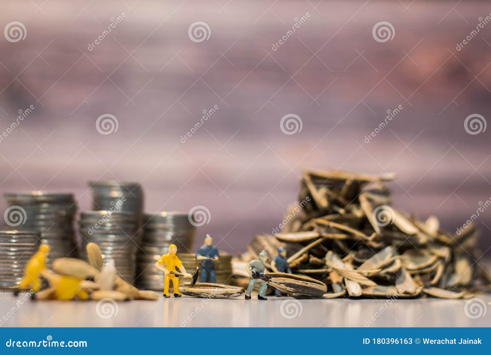 Miniature People : Workers Work on the Sunflower Seed Production ...